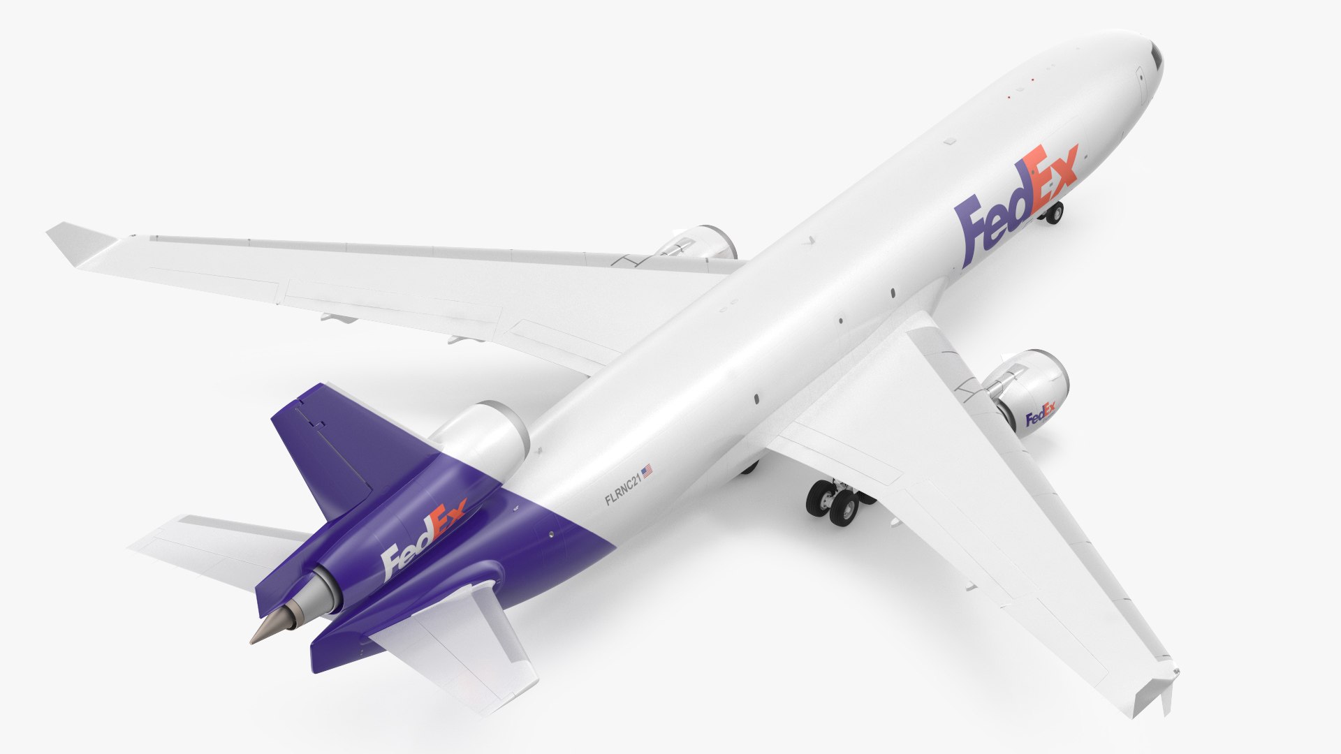 McDonnell Douglas MD11 Tri Jet Airliner FedEx Rigged 3D model ...