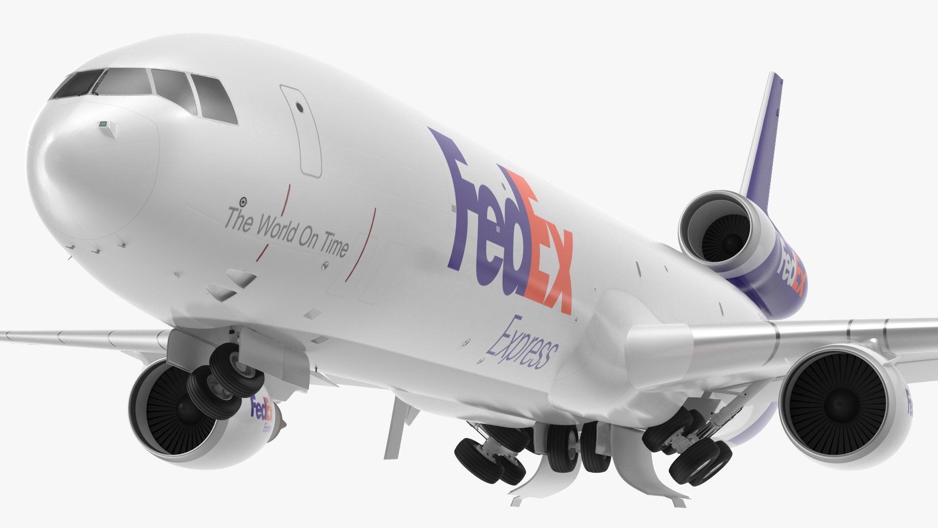 McDonnell Douglas MD11 Tri Jet Airliner FedEx Rigged 3D model ...