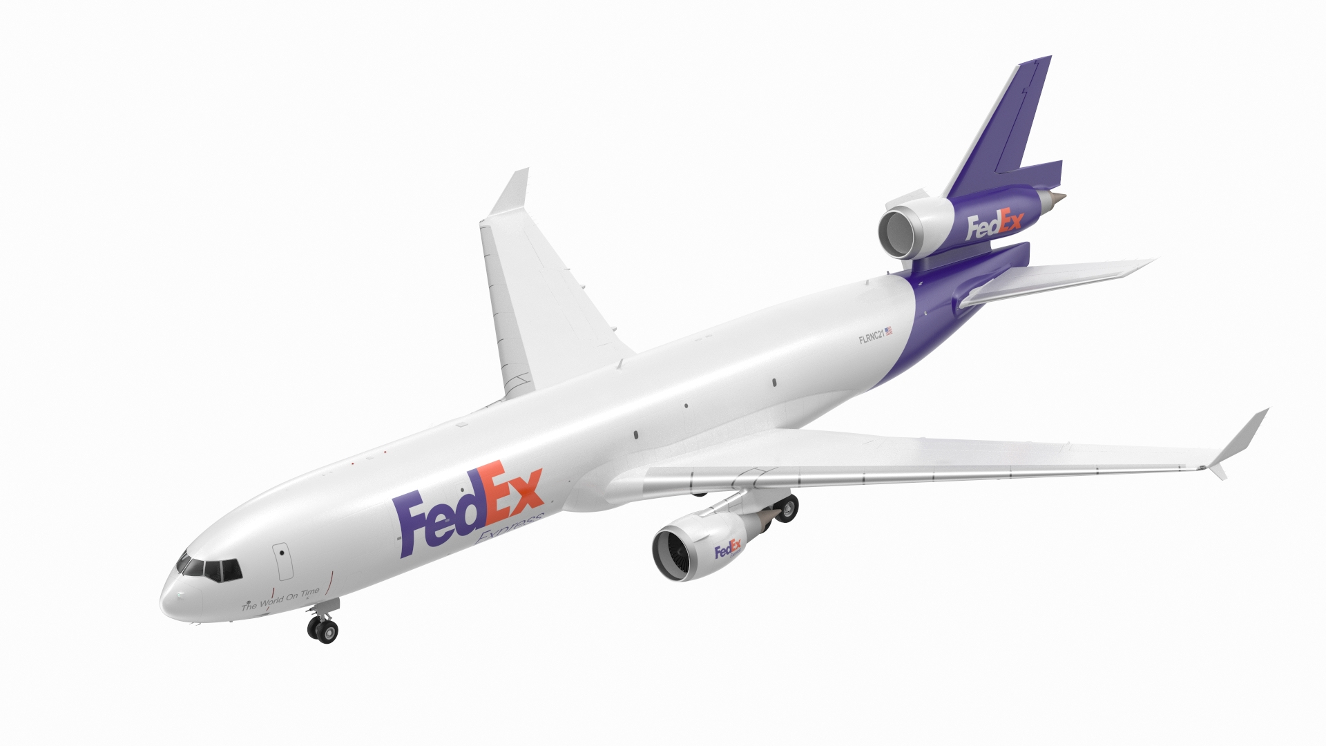 McDonnell Douglas MD11 Tri Jet Airliner FedEx Rigged 3D model ...