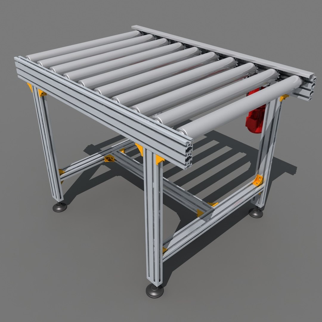 3d Roller Conveyor 03 Model