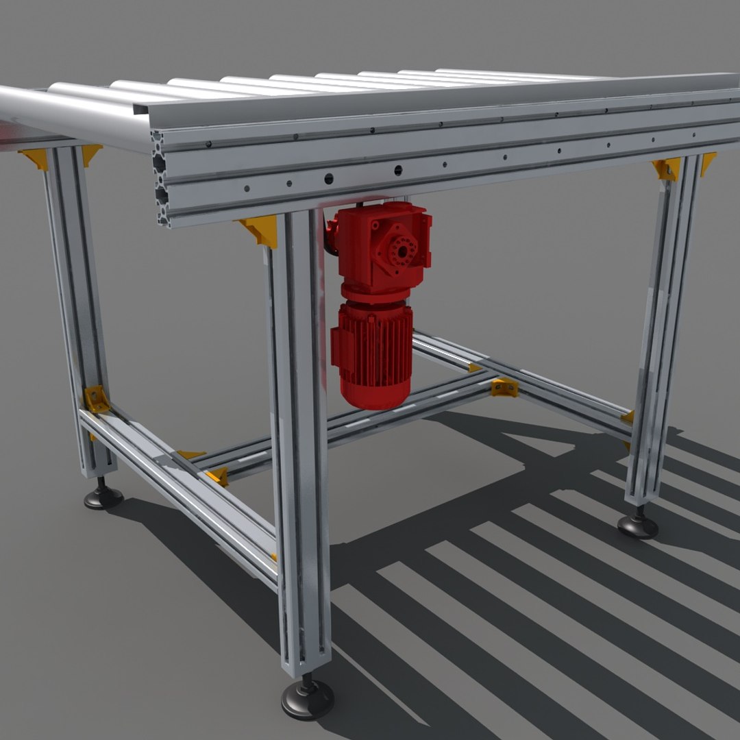 3d Roller Conveyor 03 Model