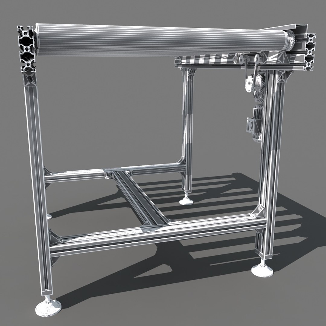3d Roller Conveyor 03 Model