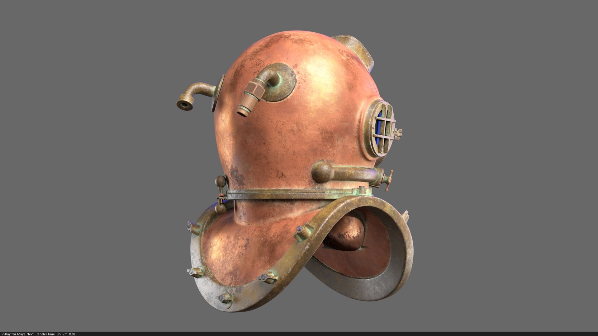 3D Diving Helmet Model - TurboSquid 1840075