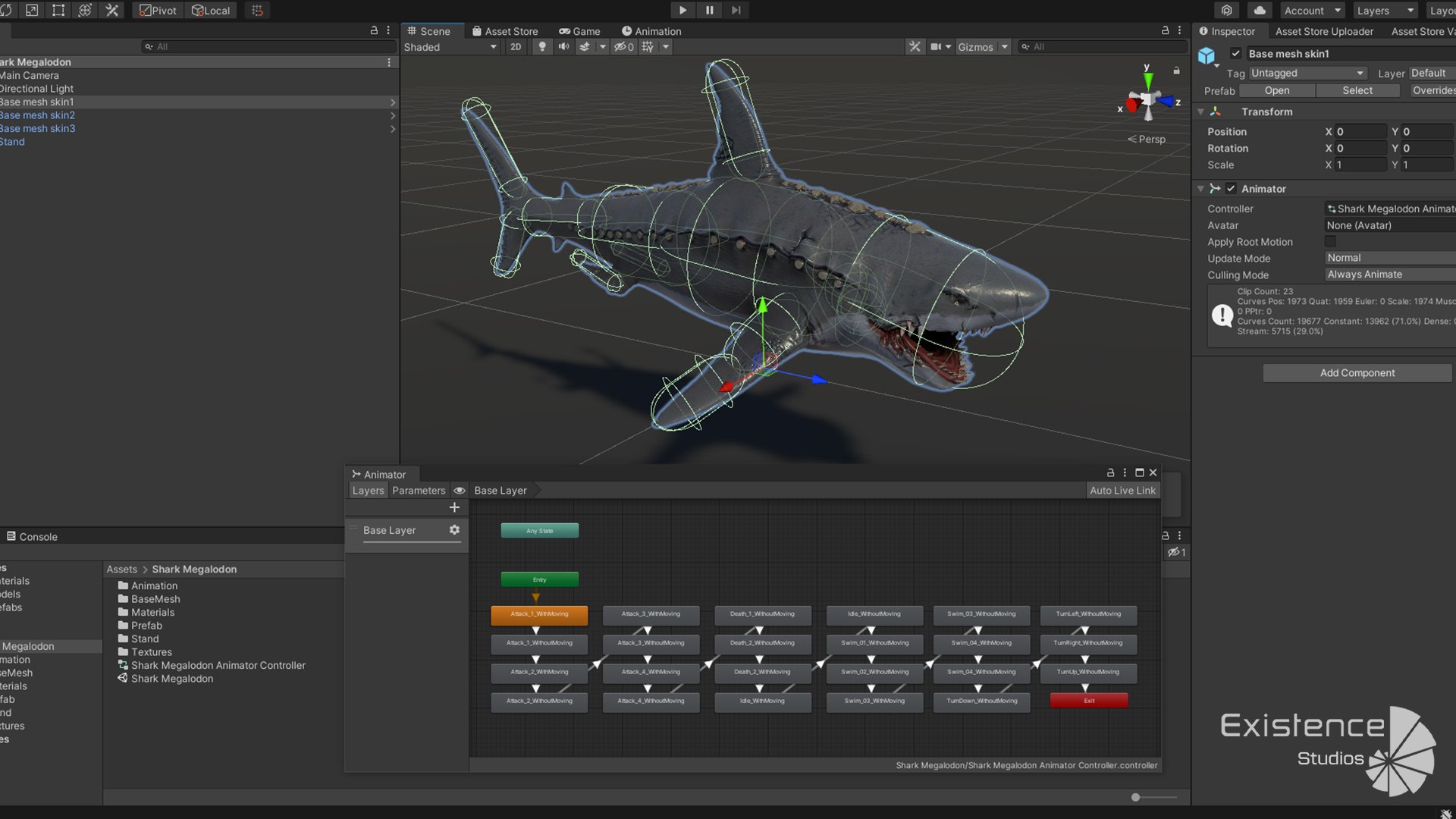 3D Model Megalodon Shark Model GameReady Ocean Predator Low Poly Fish ...