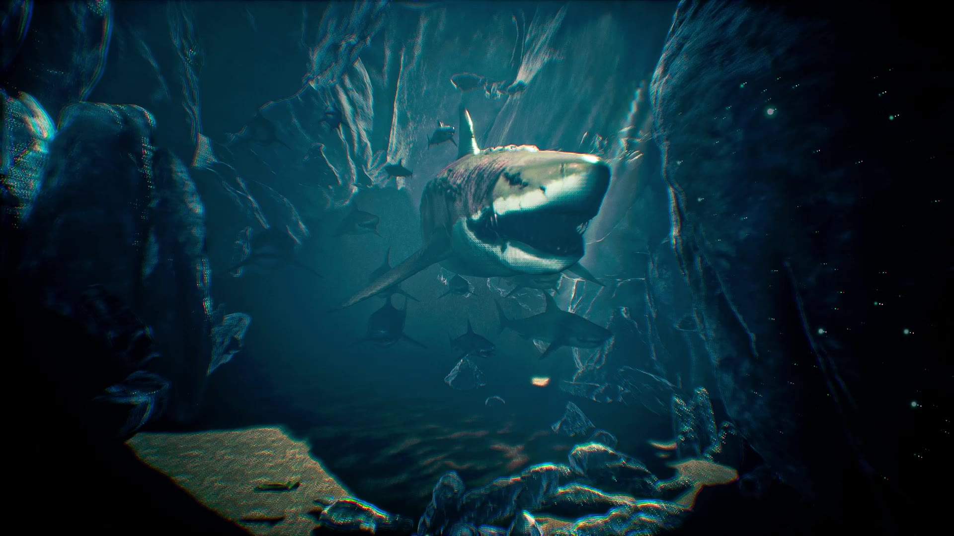 3D Model Megalodon Shark Model GameReady Ocean Predator Low Poly Fish ...