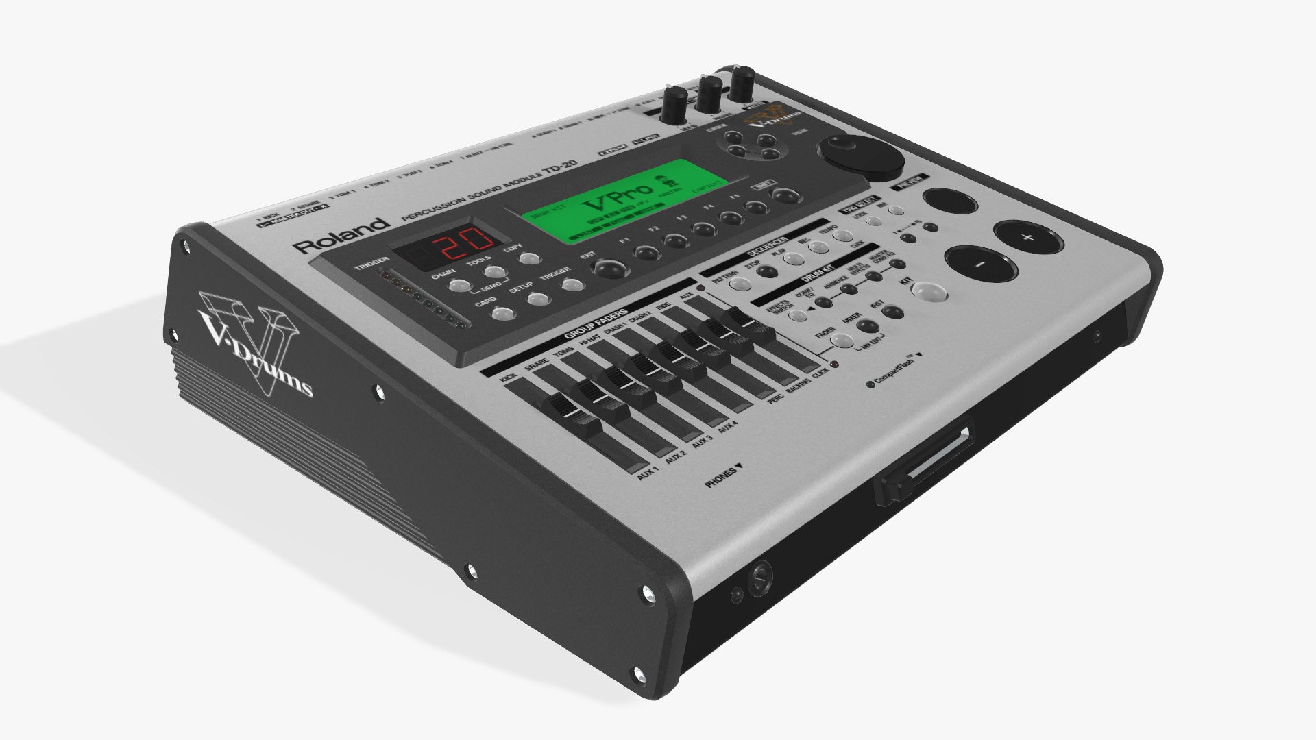 3D Roland TD20 Percussion Module - Drum Machine Model - TurboSquid 2260090