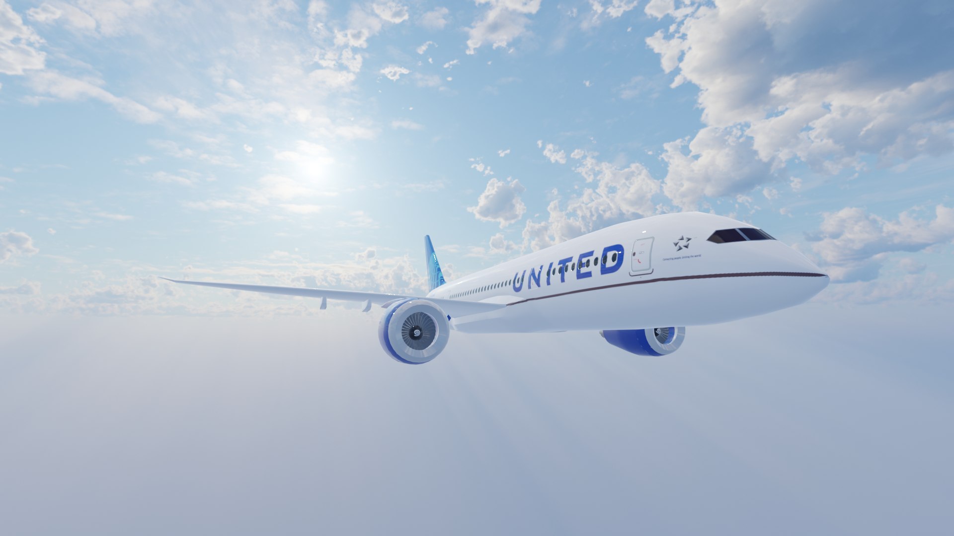 Free United Plane Model - TurboSquid 2154377