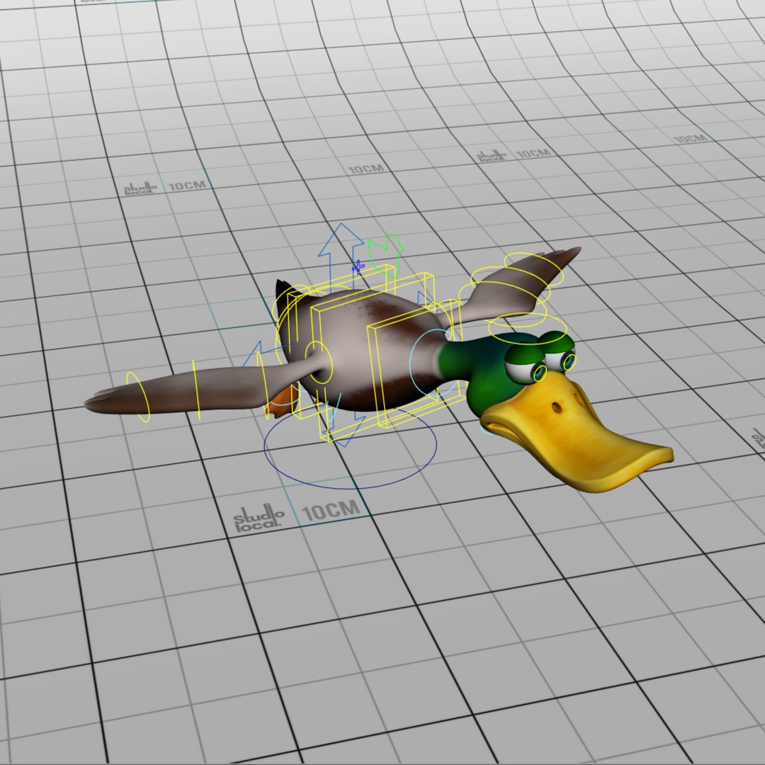 Cartoon Duck Rig 3D Model - TurboSquid 1210576