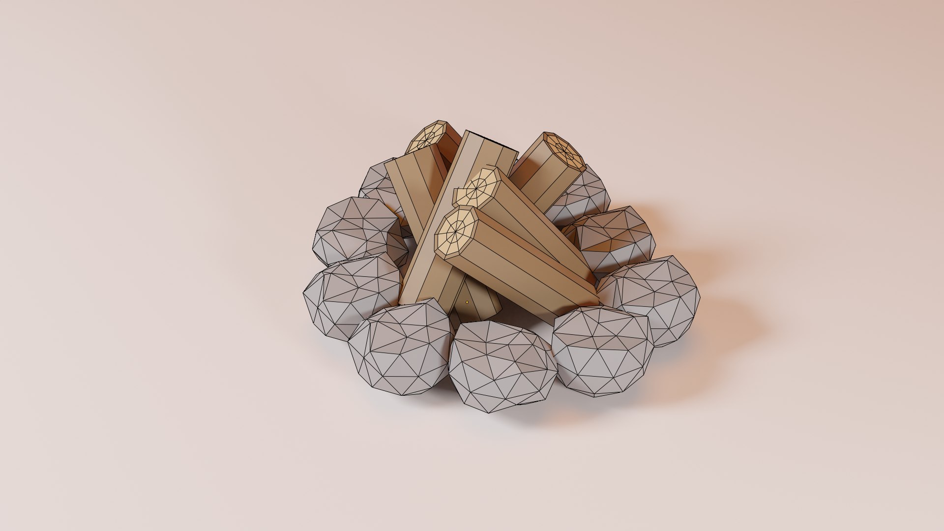 Low Poly Camp Fire model - TurboSquid 1866708