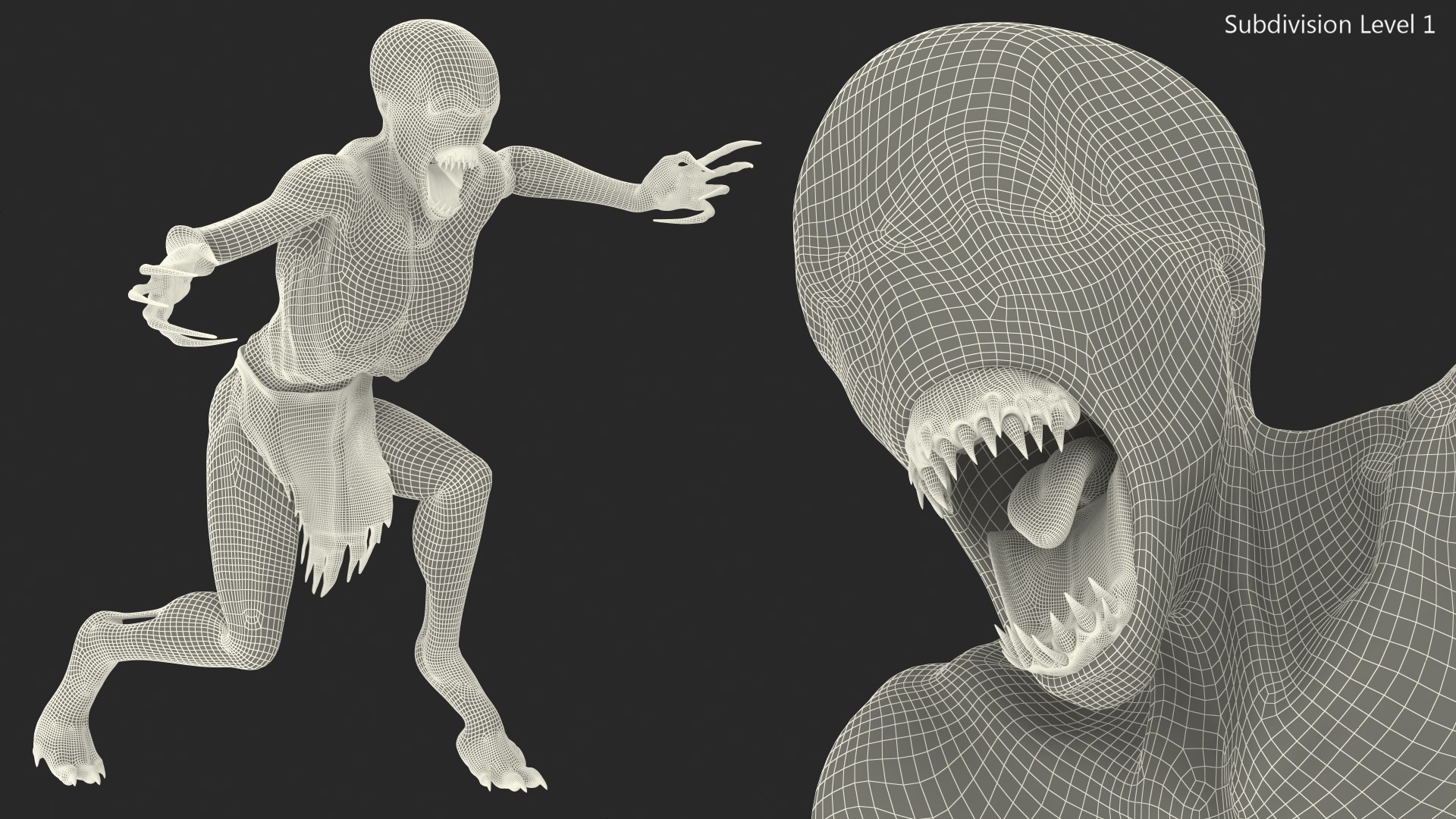 3D scary creature attack fantasy character - TurboSquid 1699063