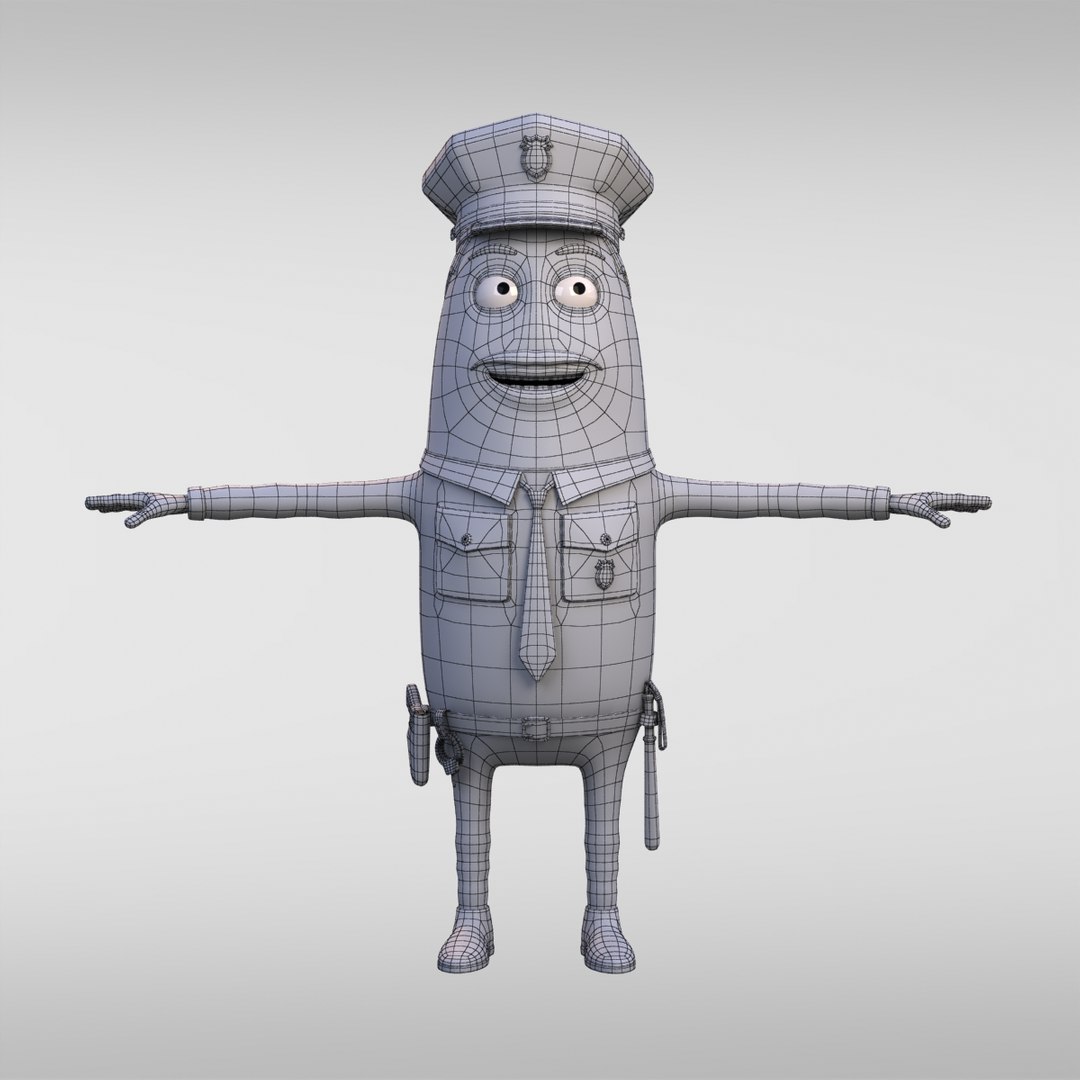 Cartoon Ted 3d Obj