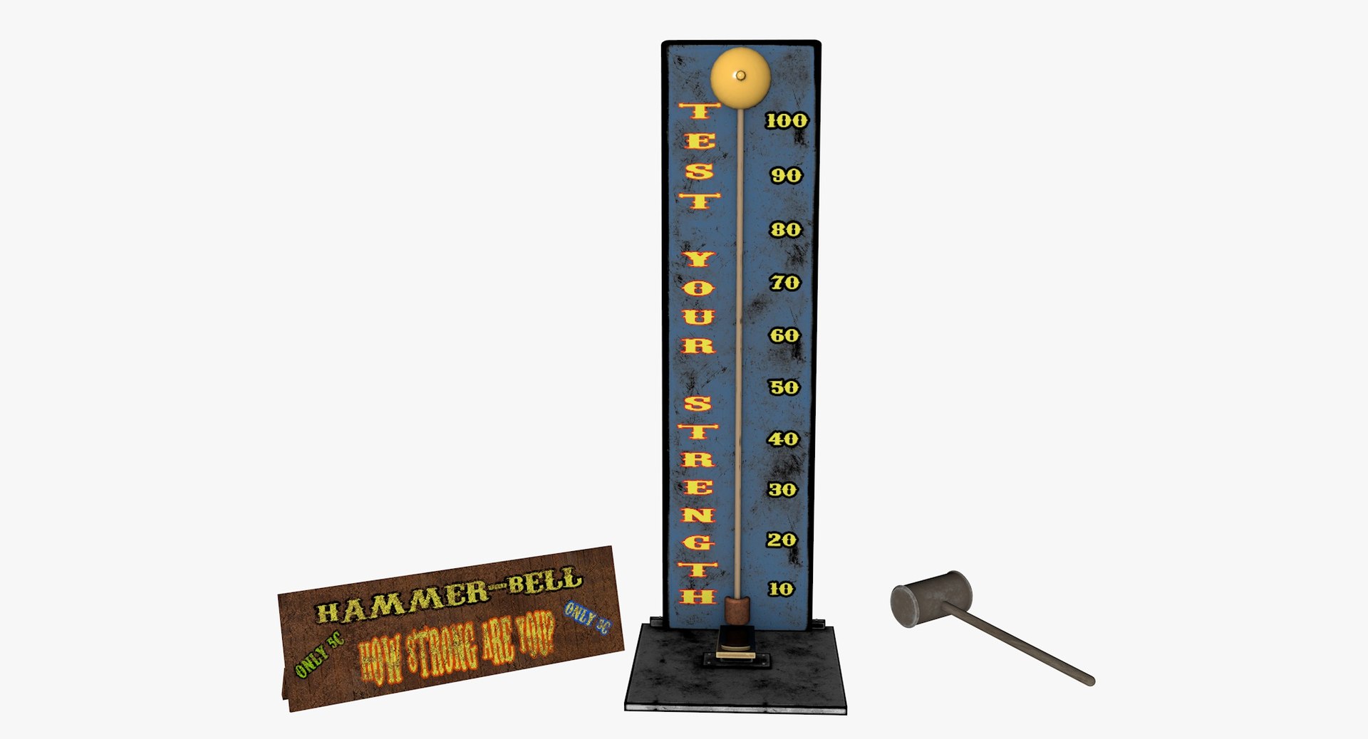 Test Strength Hammer 3D Model - TurboSquid 1278141