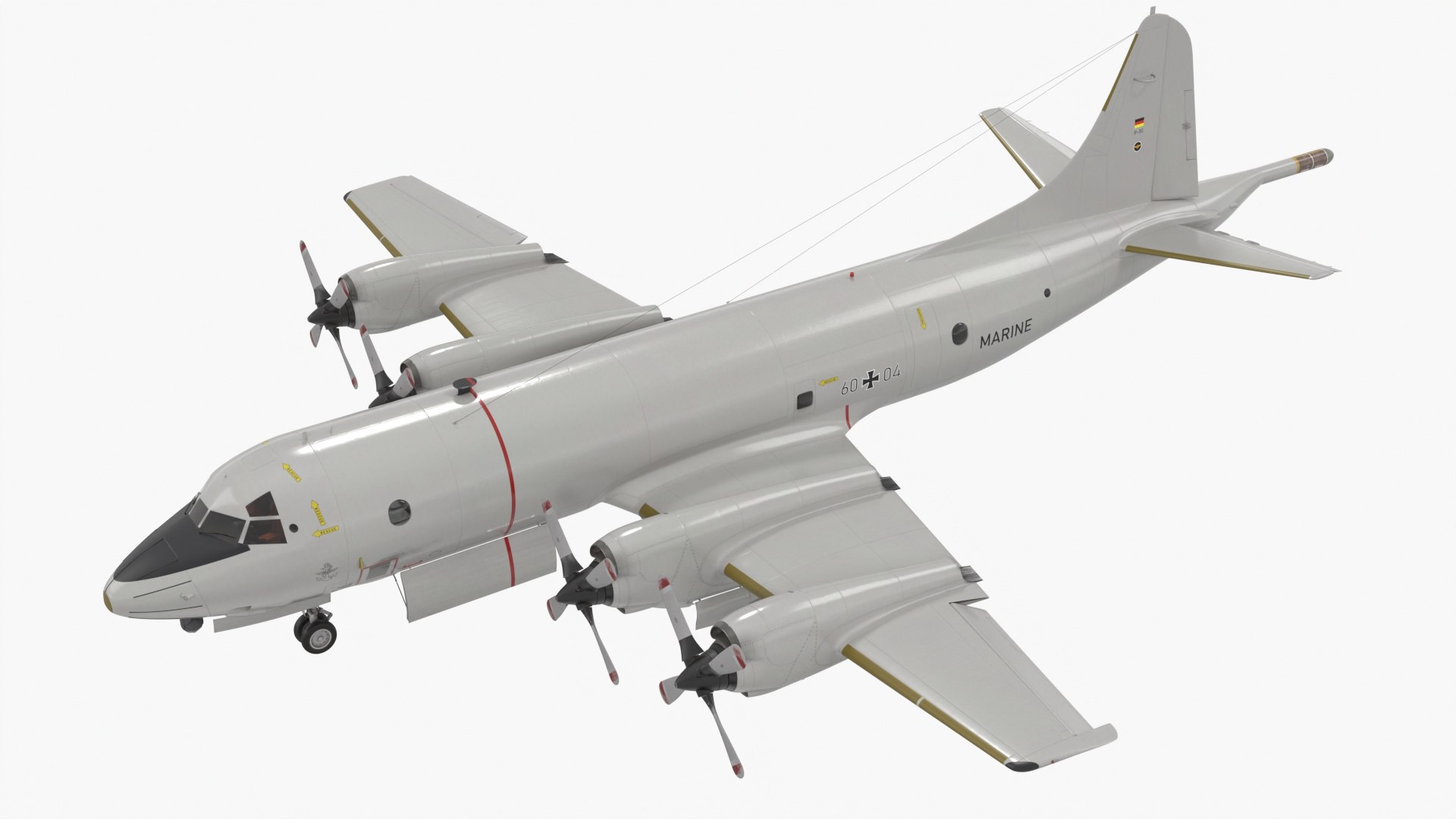 German Navy P3 Orion ASW Aircraft Rigged 3D Model - TurboSquid 2381627
