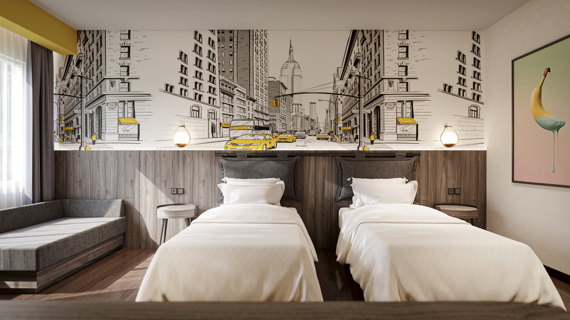 Bedroom Hotel - Contemporary Blender - Fbx - Obj 3D Model - TurboSquid ...