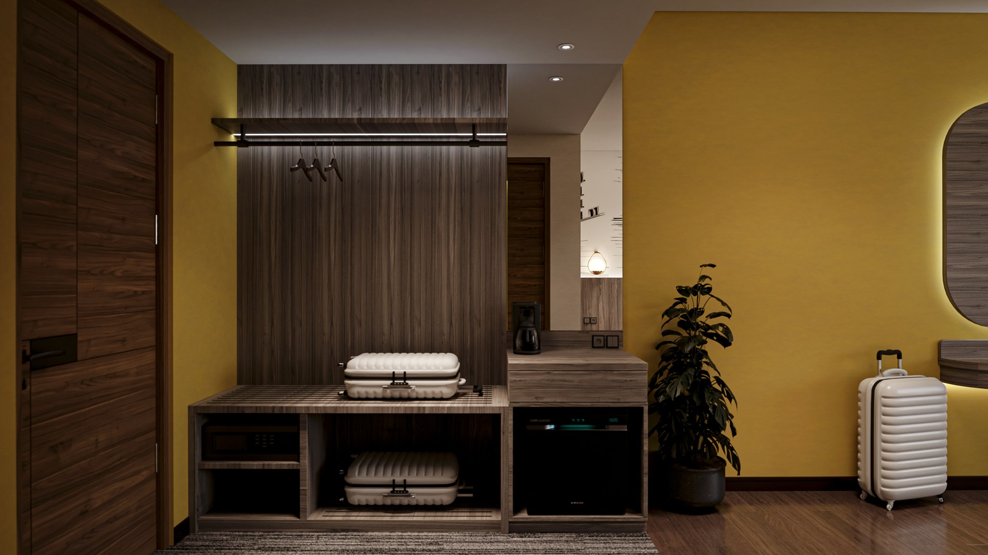 Bedroom Hotel - Contemporary Blender - Fbx - Obj 3D Model - TurboSquid ...