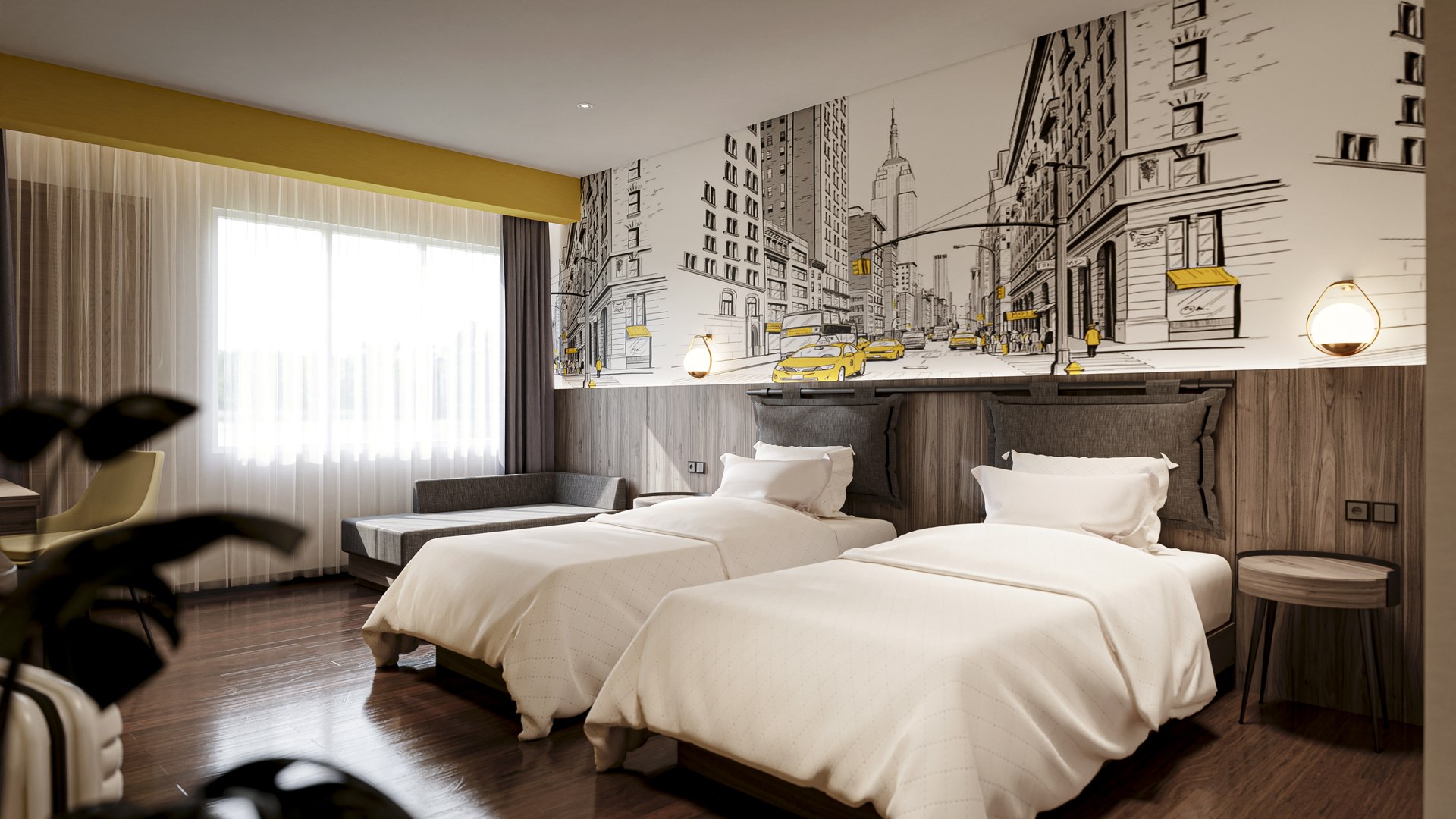 Bedroom Hotel - Contemporary Blender - Fbx - Obj 3D Model - TurboSquid ...