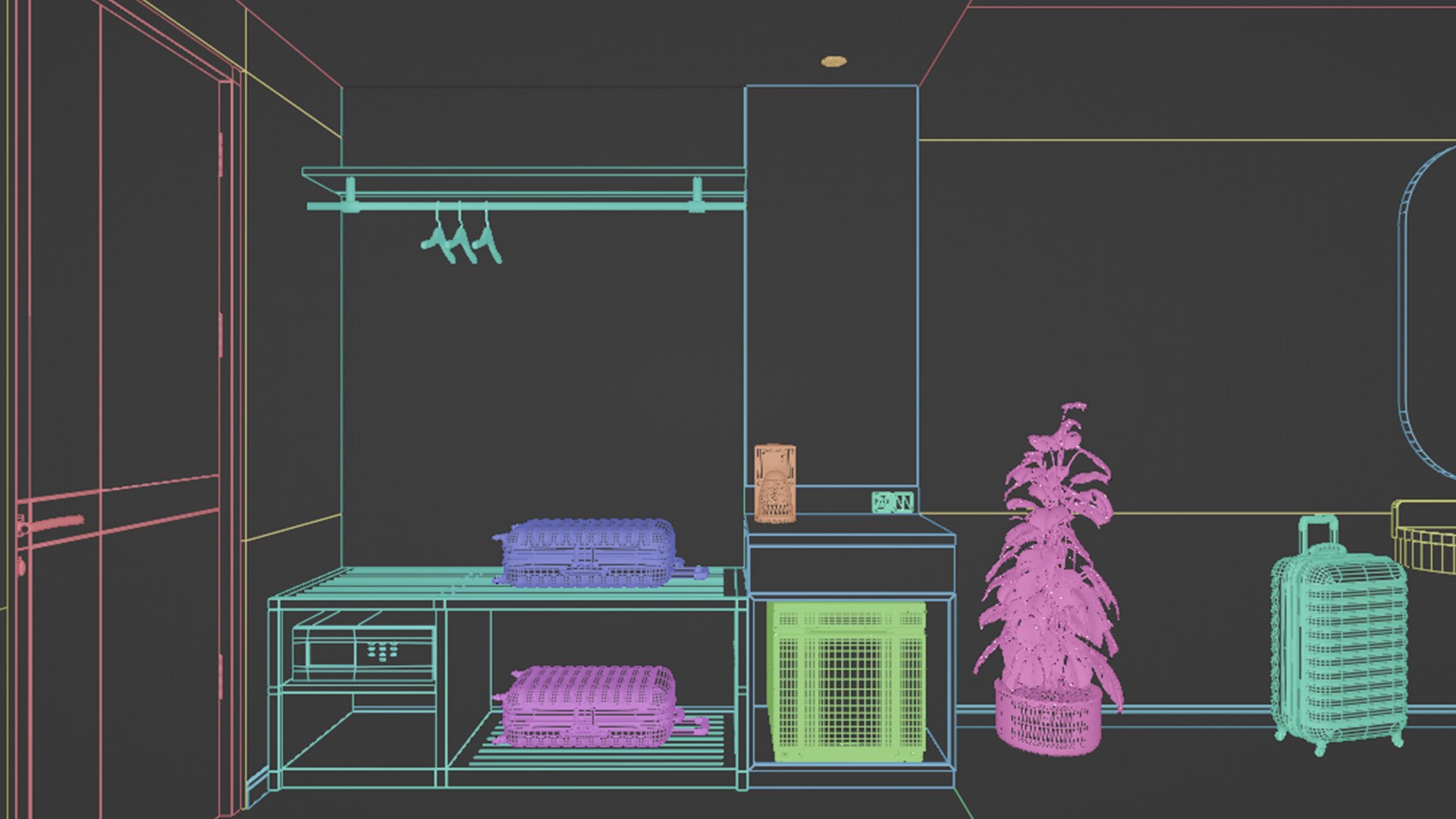 Bedroom Hotel - Contemporary Blender - Fbx - Obj 3D Model - TurboSquid ...