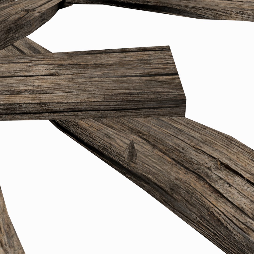 Max Low-poly Old Wooden Planks
