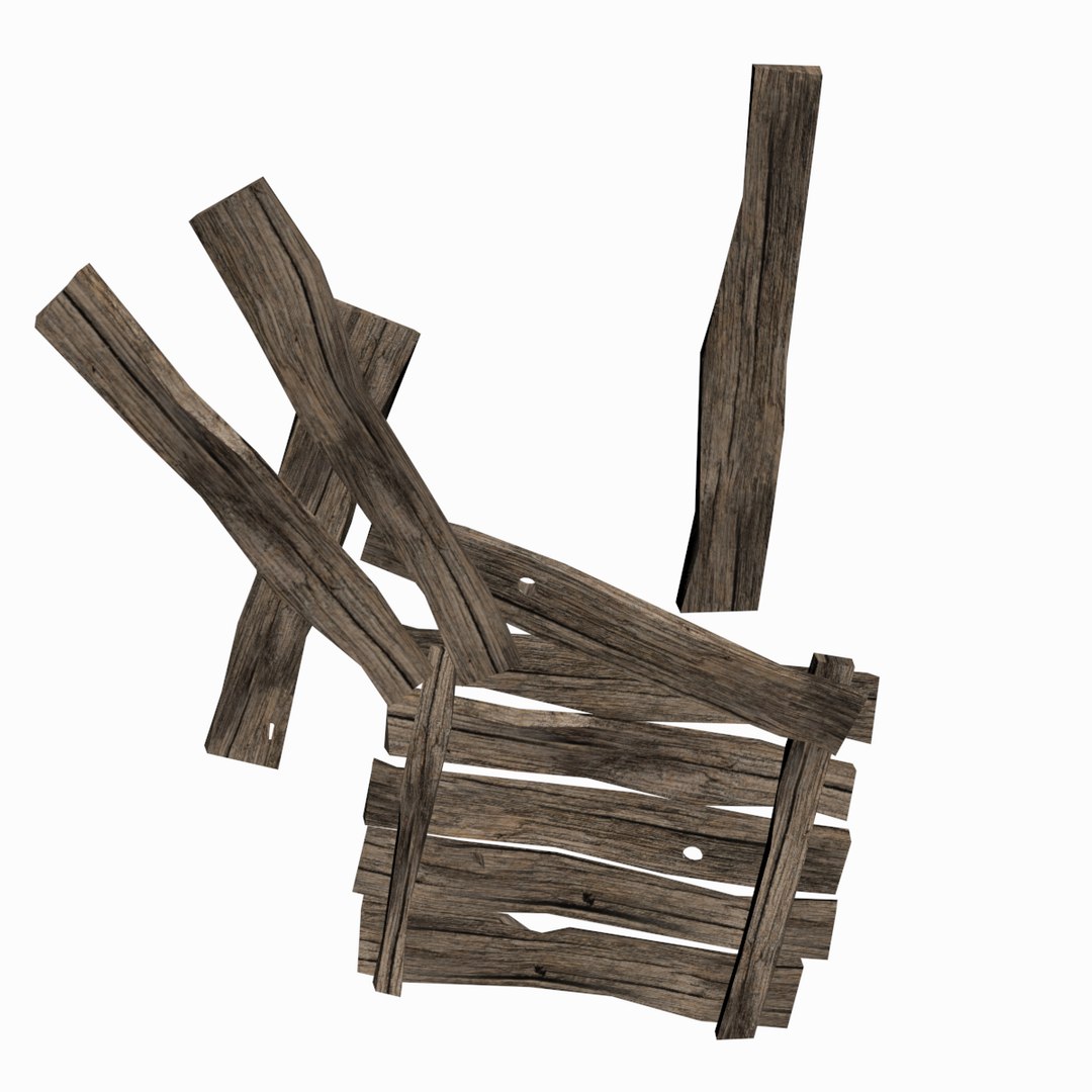 Max Low-poly Old Wooden Planks