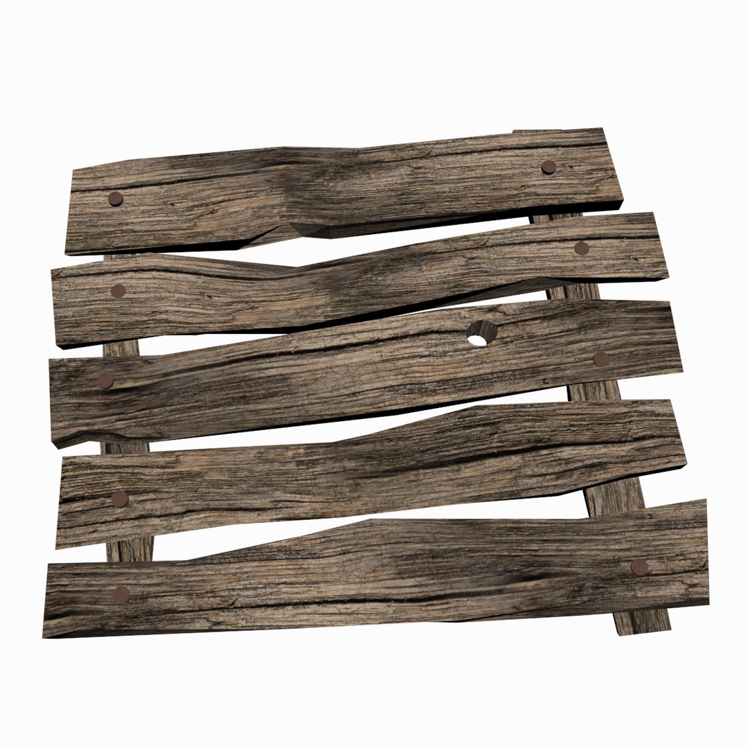 Max Low-poly Old Wooden Planks