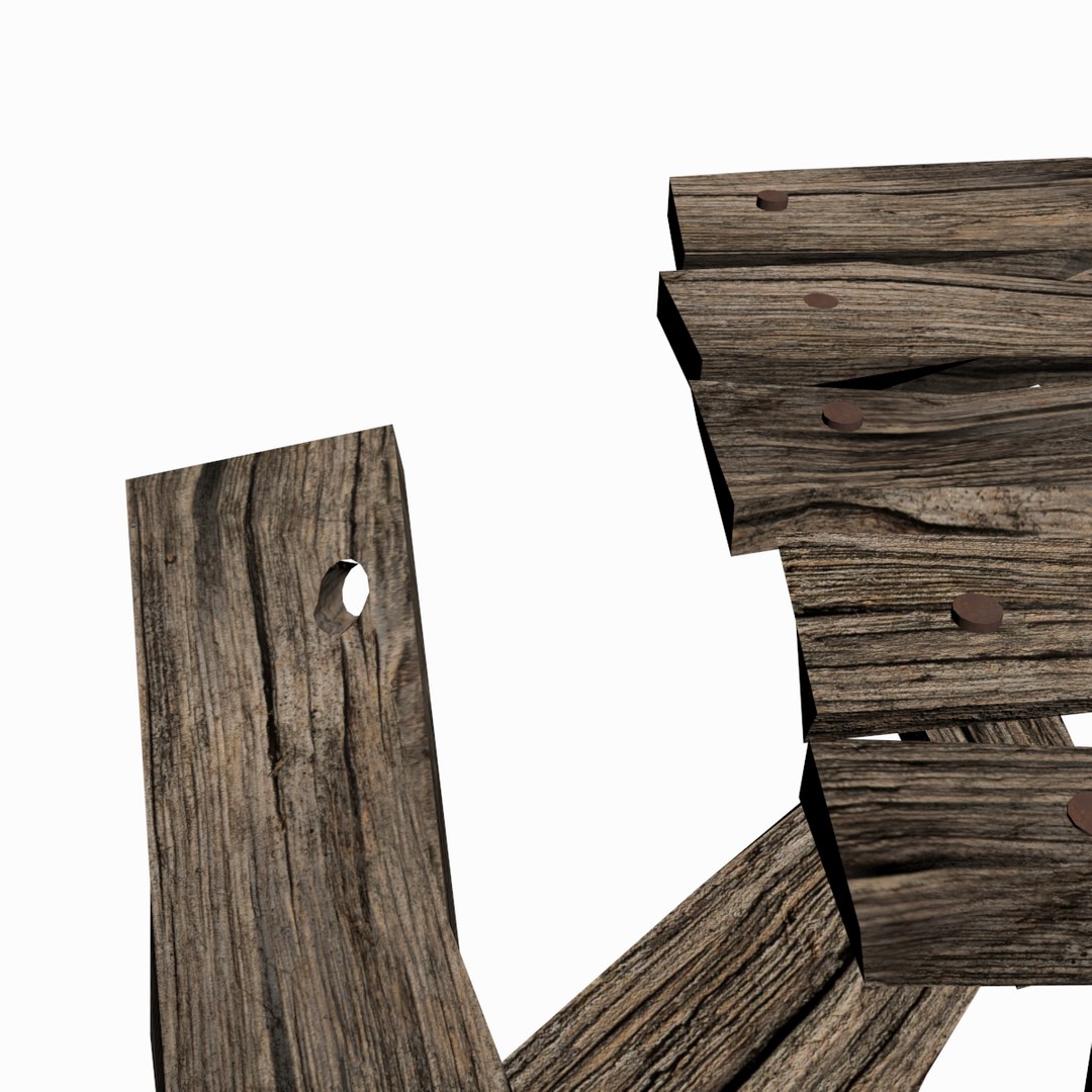 Max Low-poly Old Wooden Planks