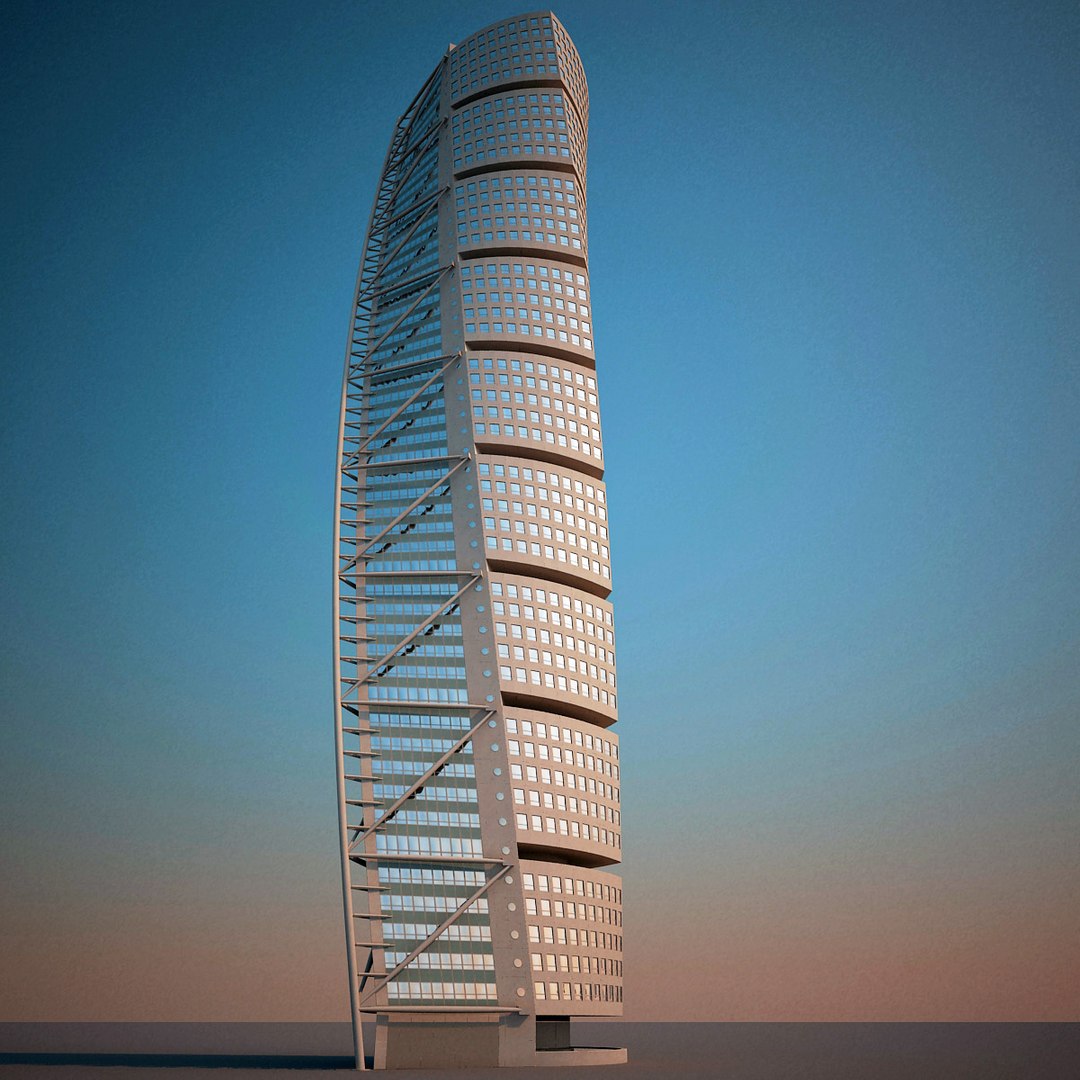 3d Hsb Turning Torso Building