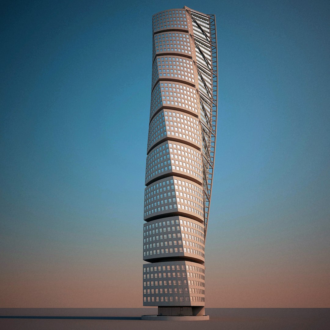 3d Hsb Turning Torso Building
