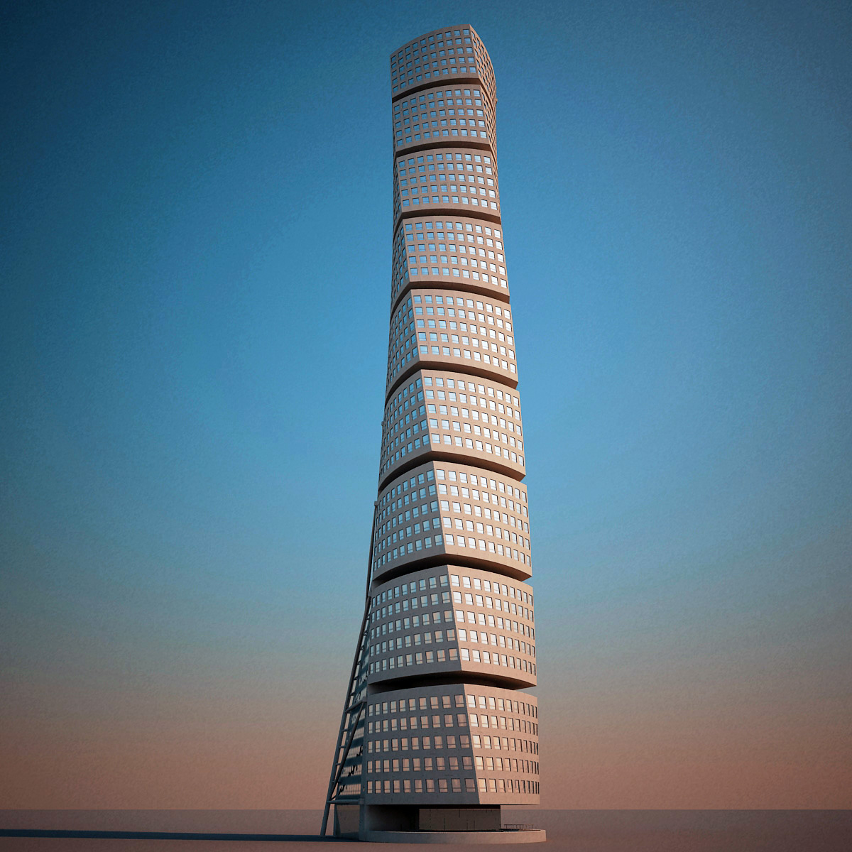 3d hsb turning torso building
