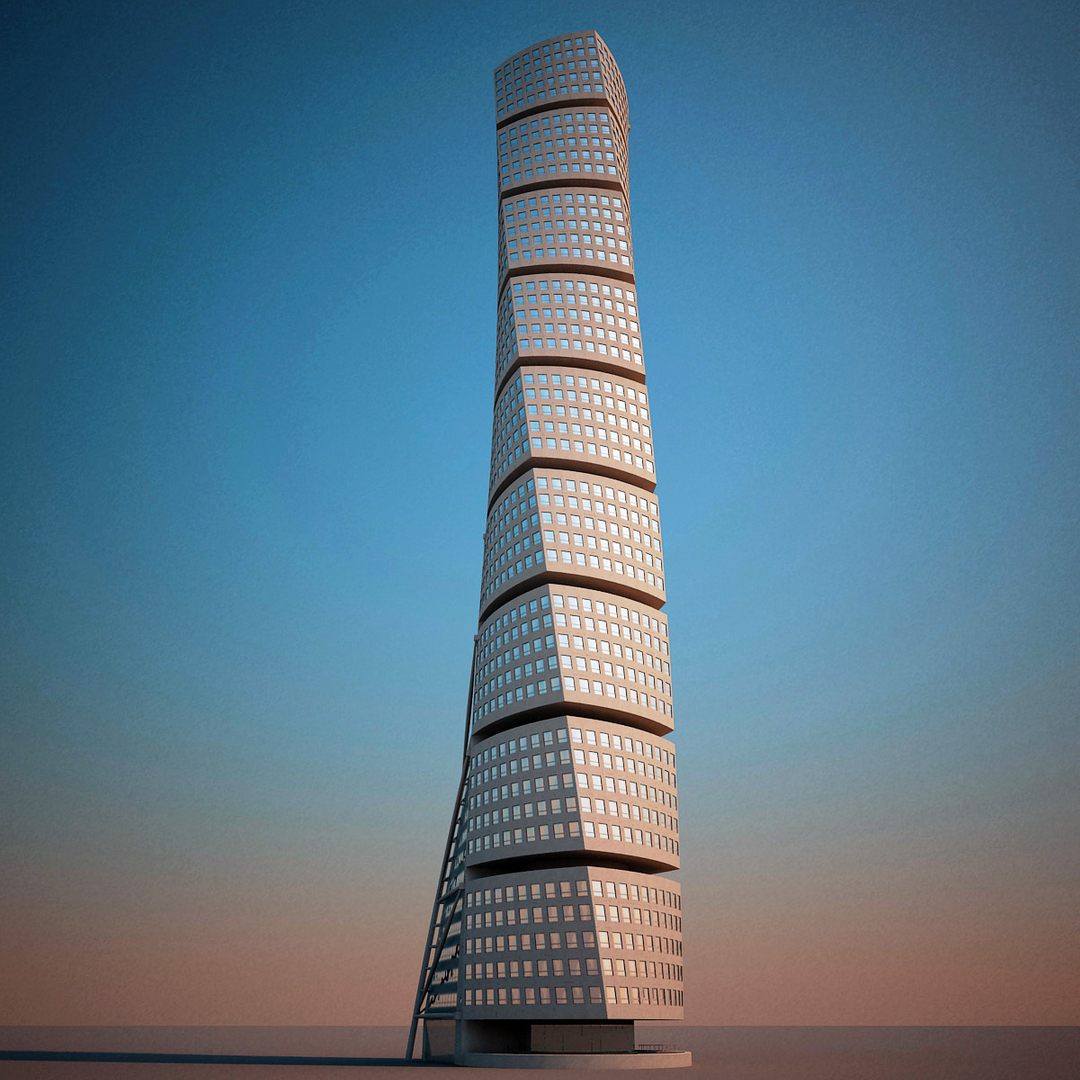 3d hsb turning torso building