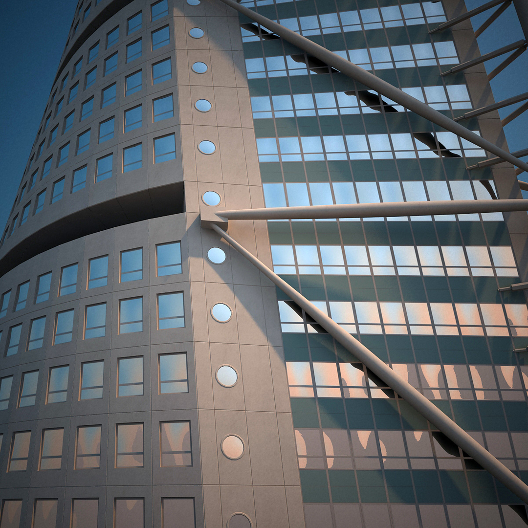 3d hsb turning torso building