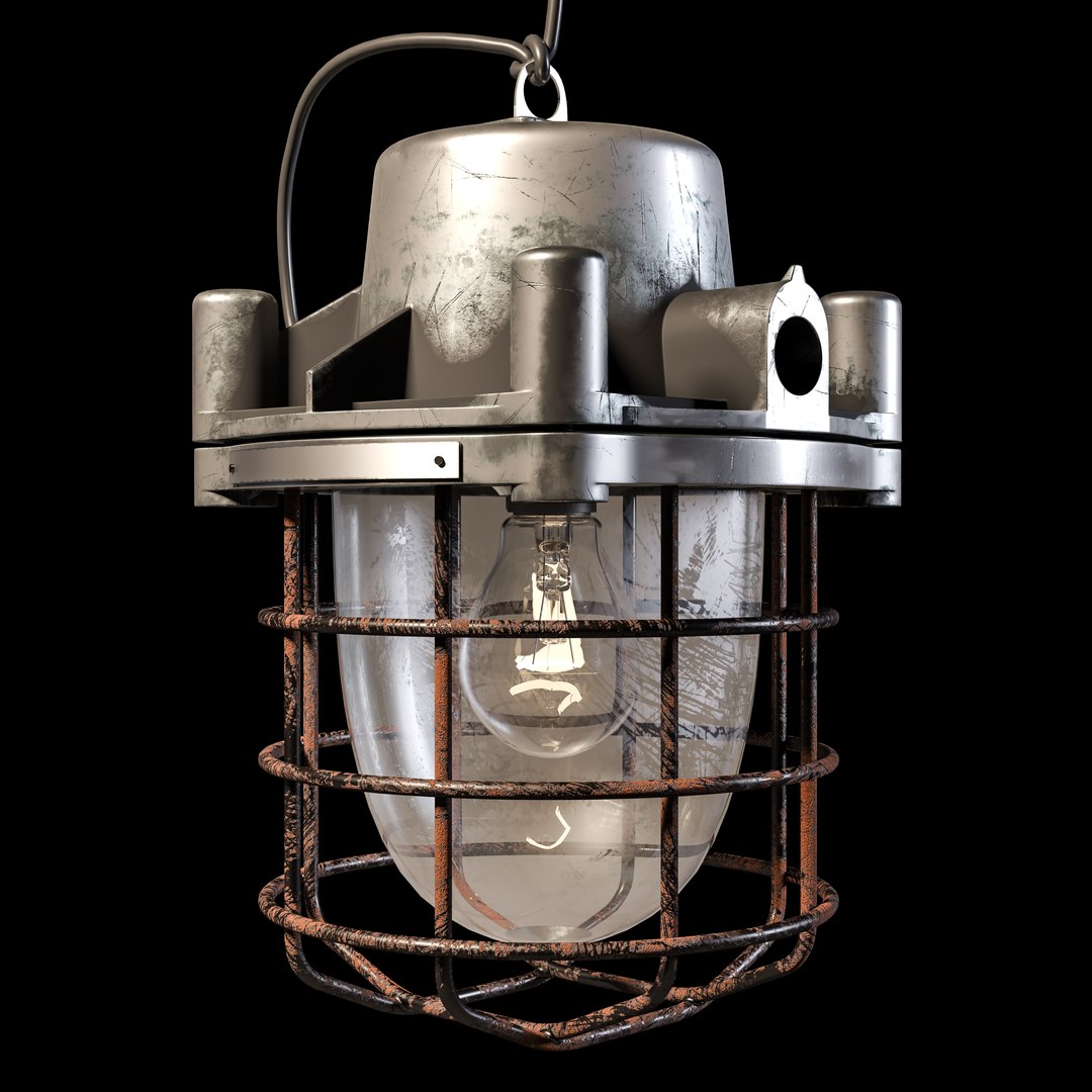 1970s Steel And Glass Nautical Caged Ship Light With Wrench Model ...