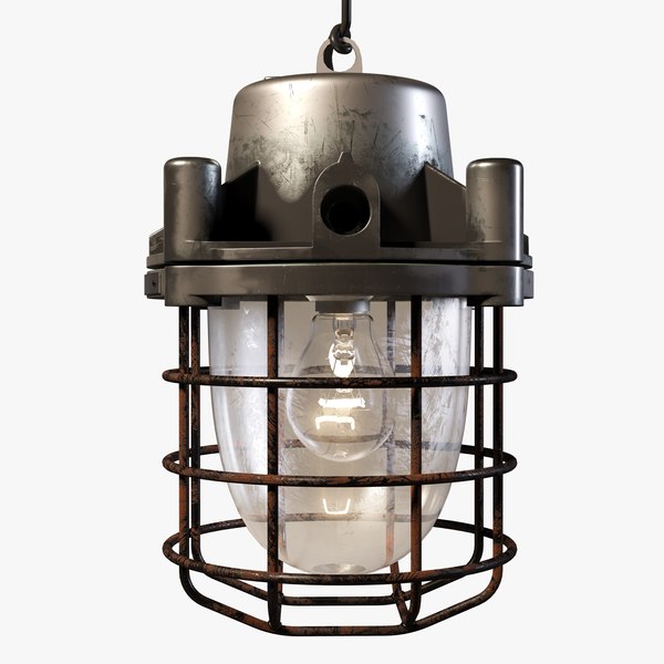1970s Steel and Glass Nautical Caged Ship Light with Wrench model ...