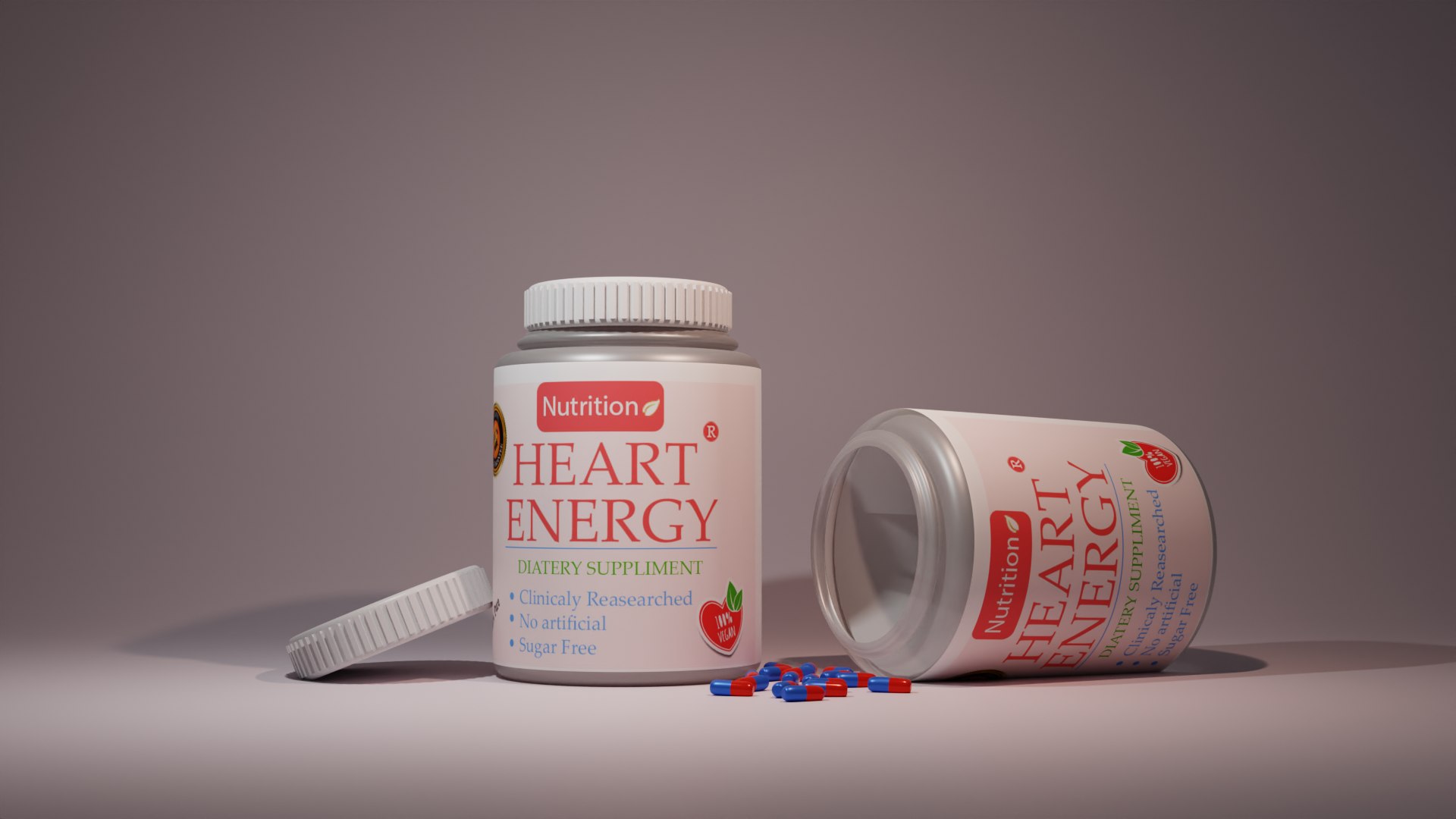 3D Cosmetic Supplement Bottle Design Model - TurboSquid 2099667