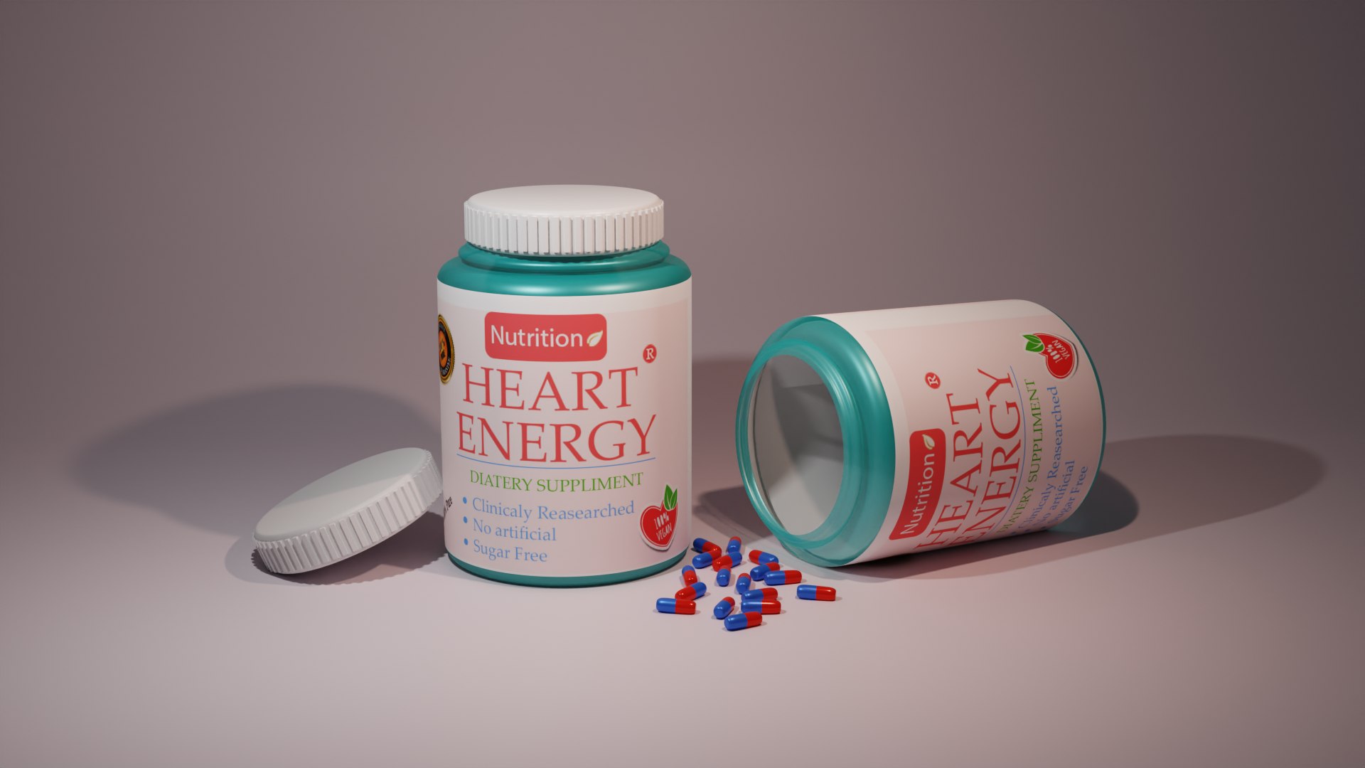 3D Cosmetic Supplement Bottle Design Model - TurboSquid 2099667