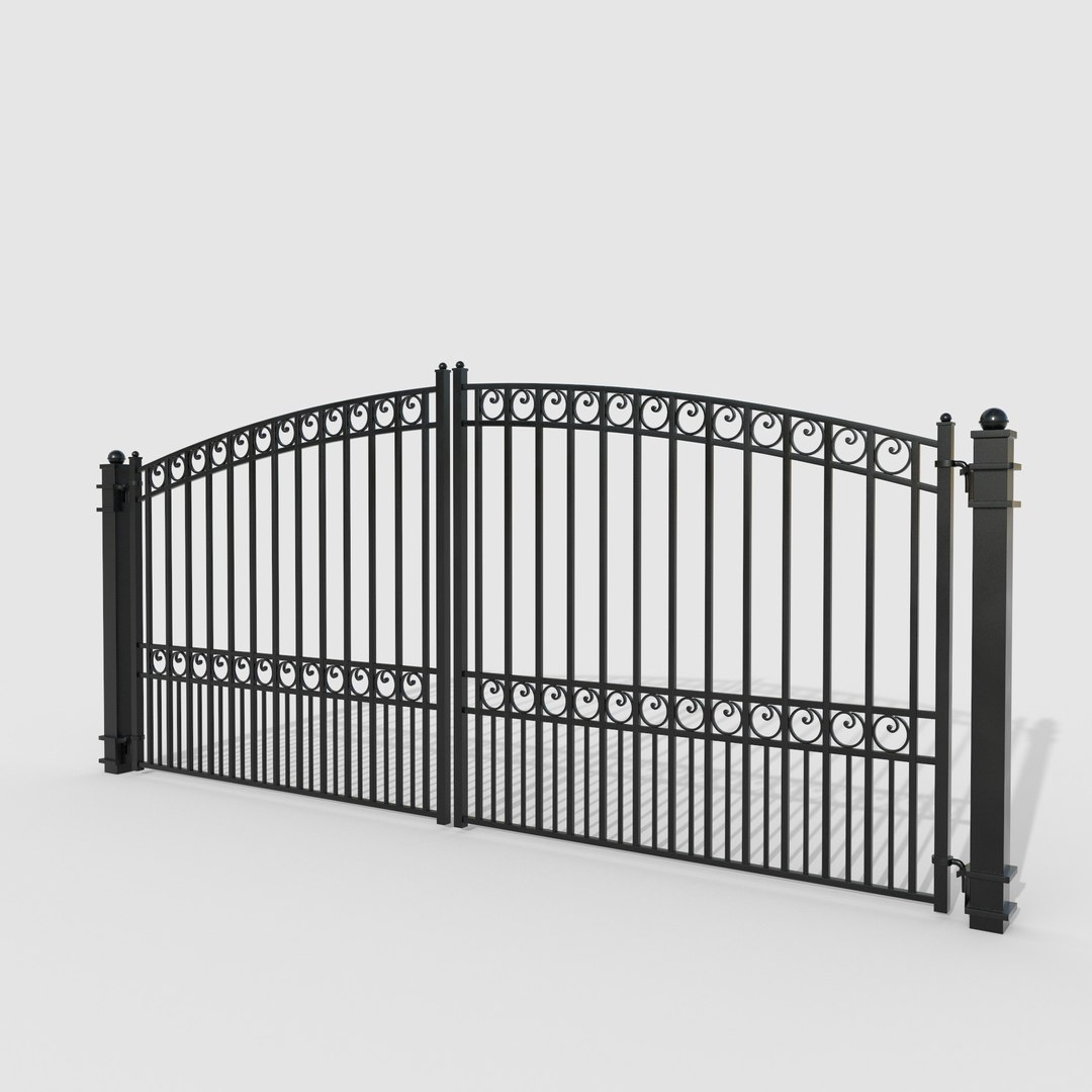 Driveway Fence Gate 3D - TurboSquid 2342812