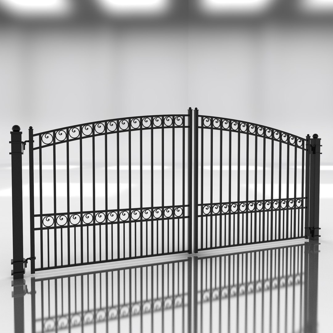 Driveway Fence Gate 3D - TurboSquid 2342812