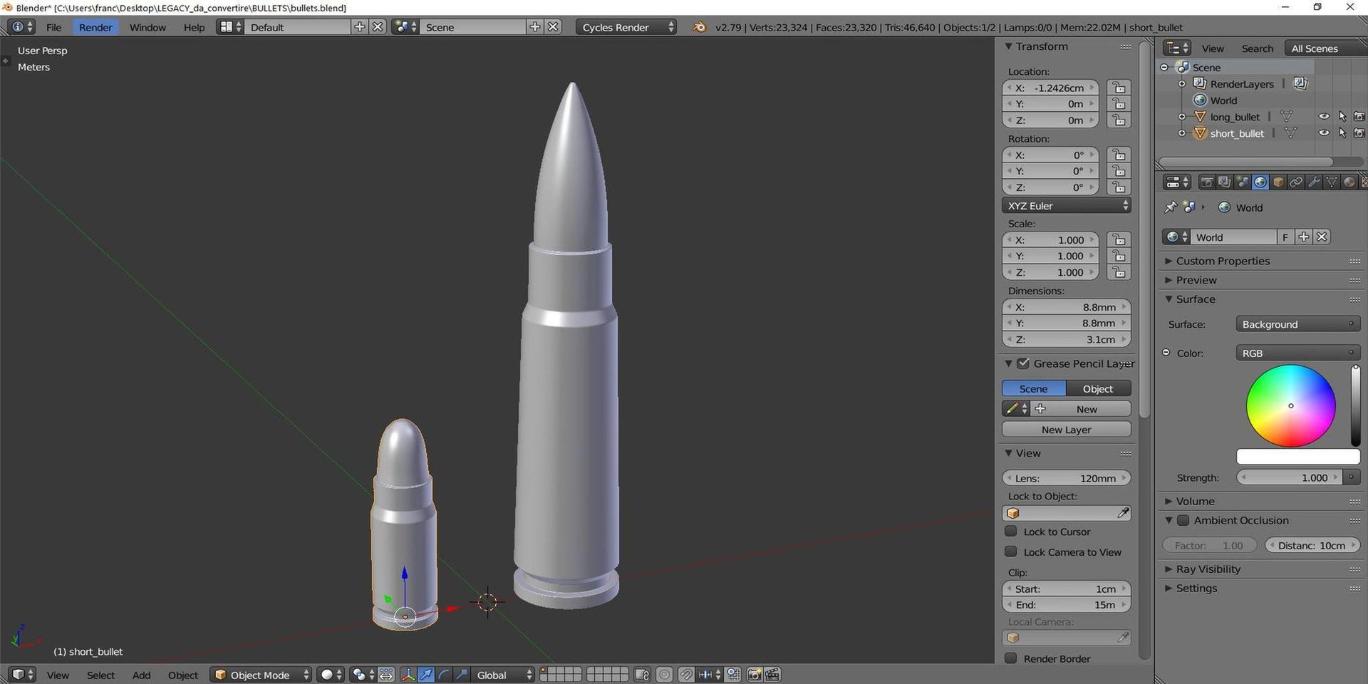 Bullets Guns Pistols 3D Model - TurboSquid 1297275