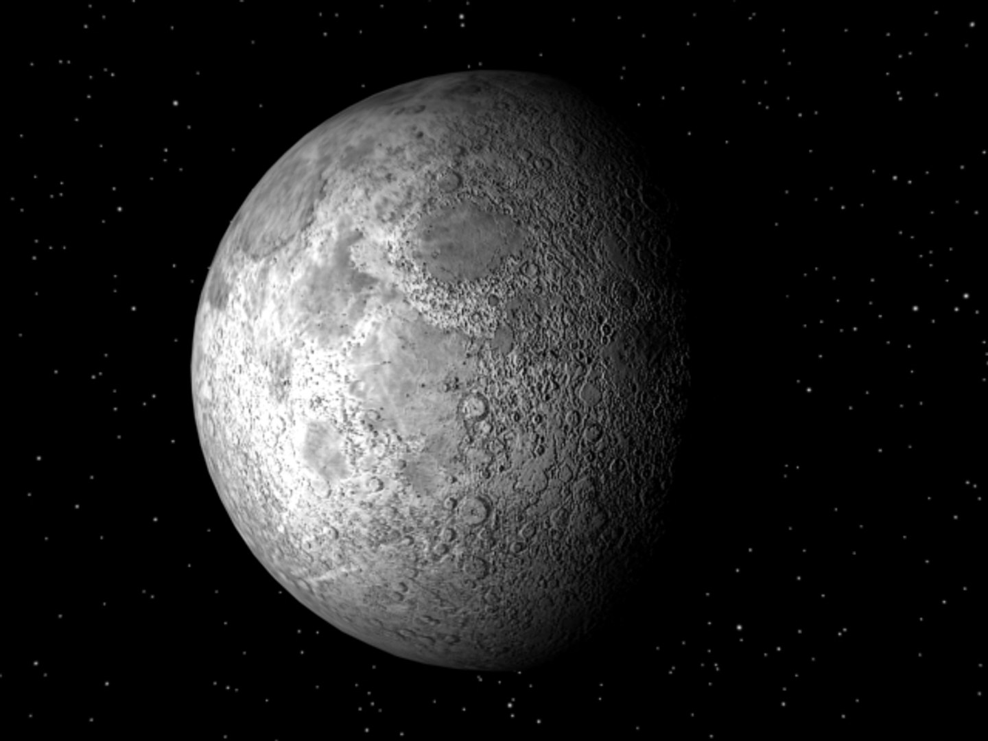 Realistic Earth Moon 3d Model