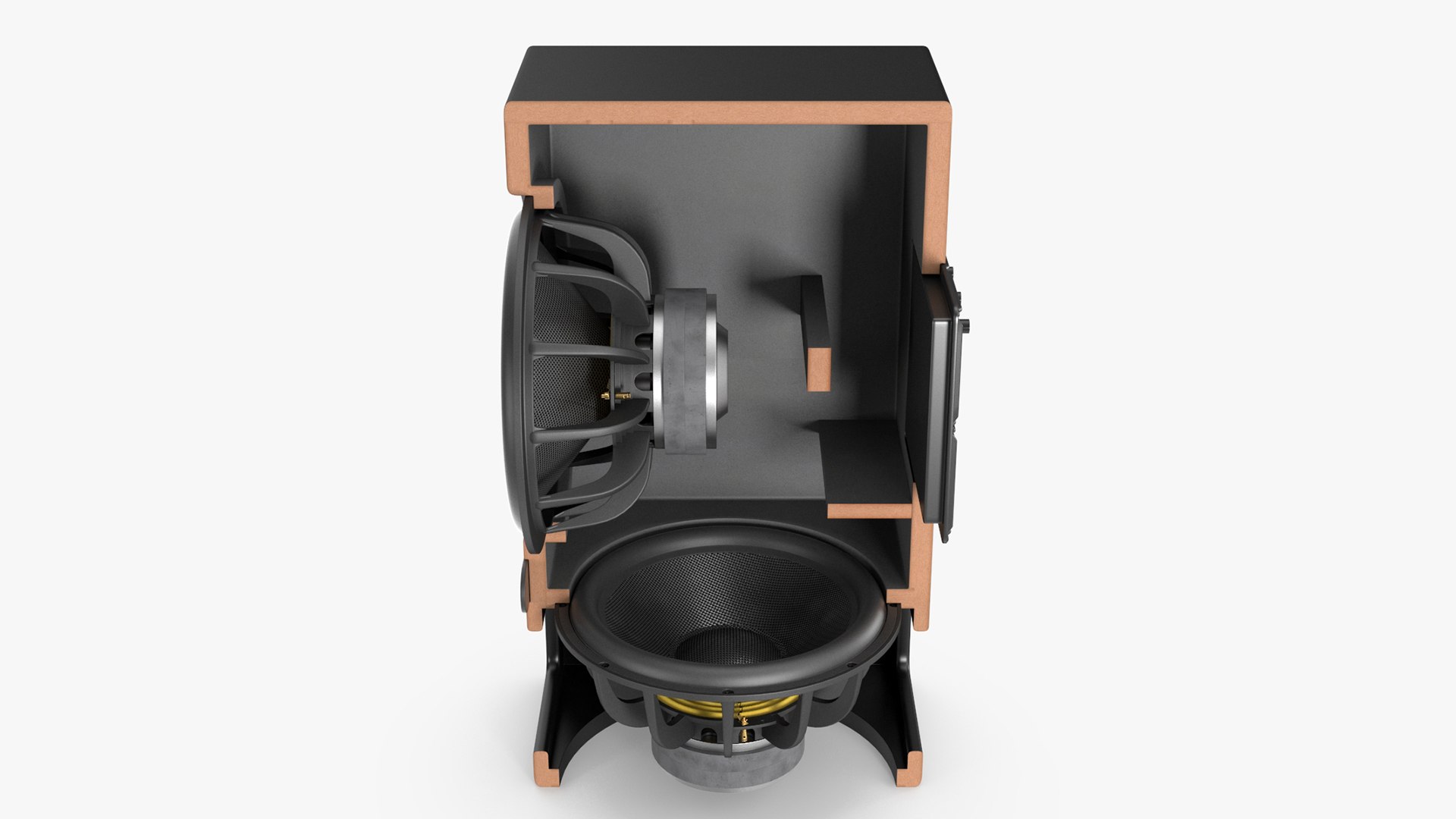 3D MK Push Pull Subwoofer Cross Section - TurboSquid 2154479
