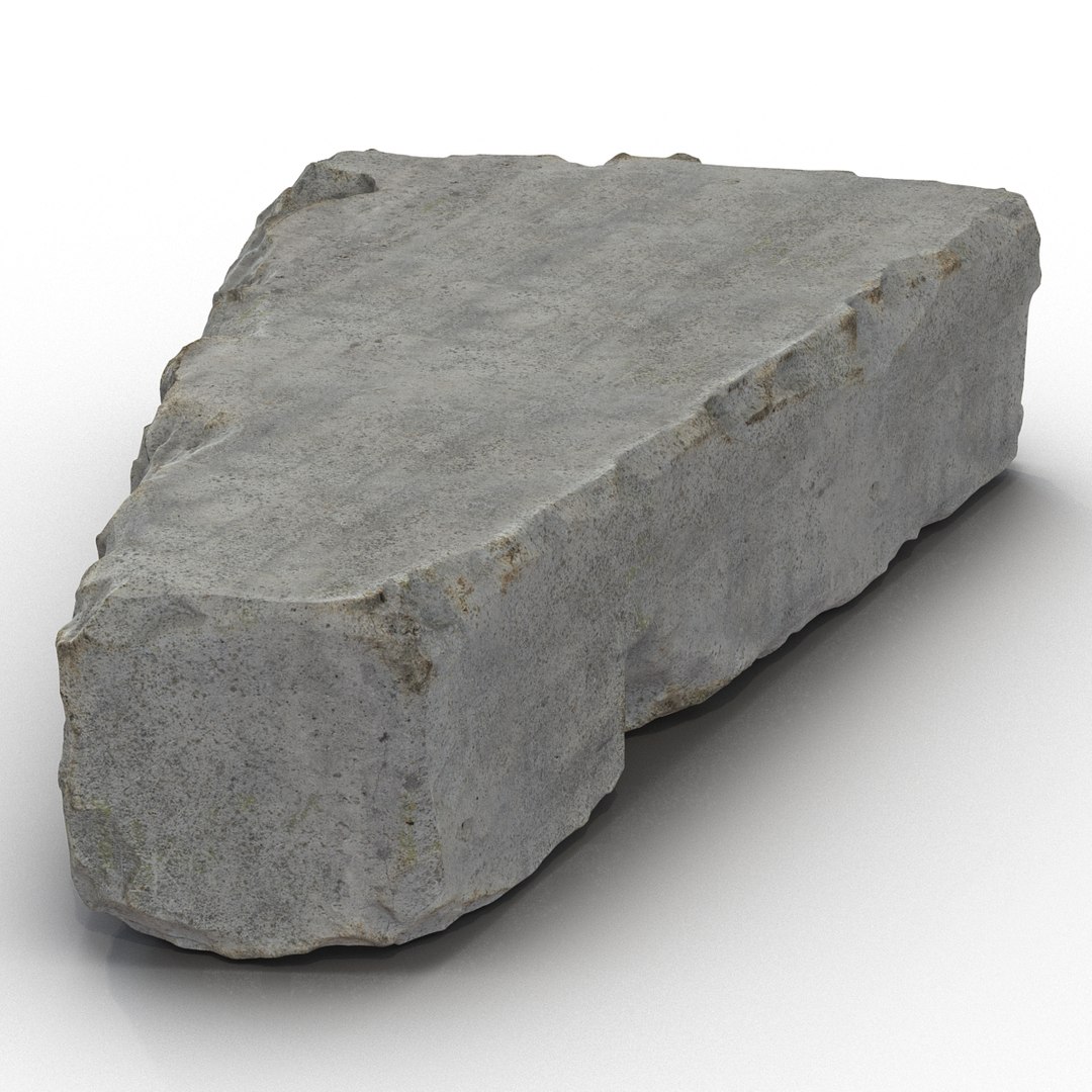 concrete chunk 7 materials 3d model