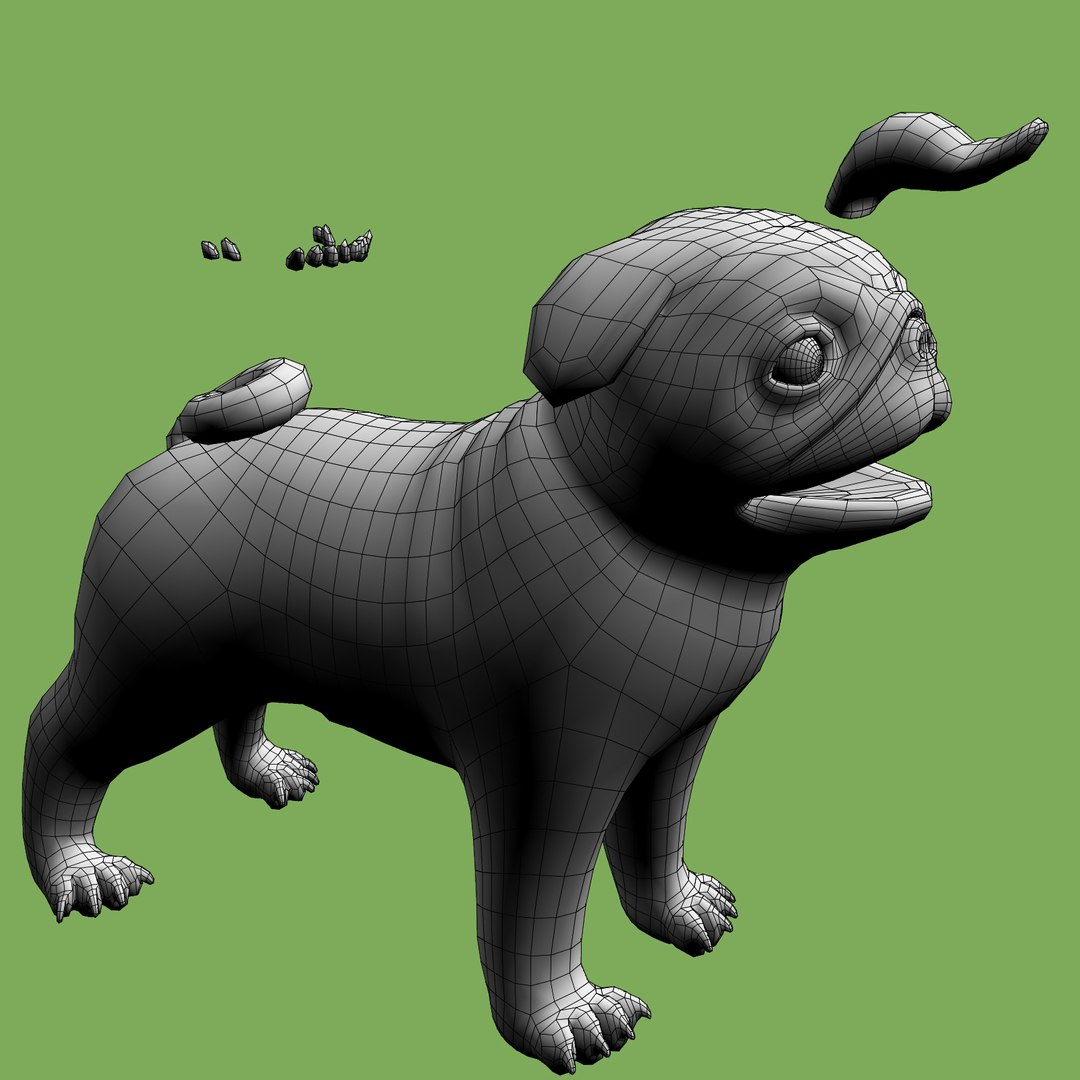 Pug Dog Obj