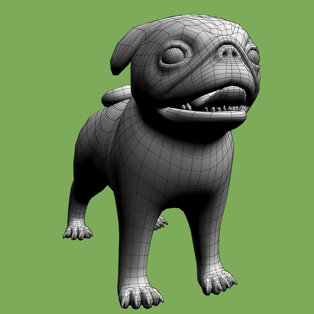 Pug Dog Obj