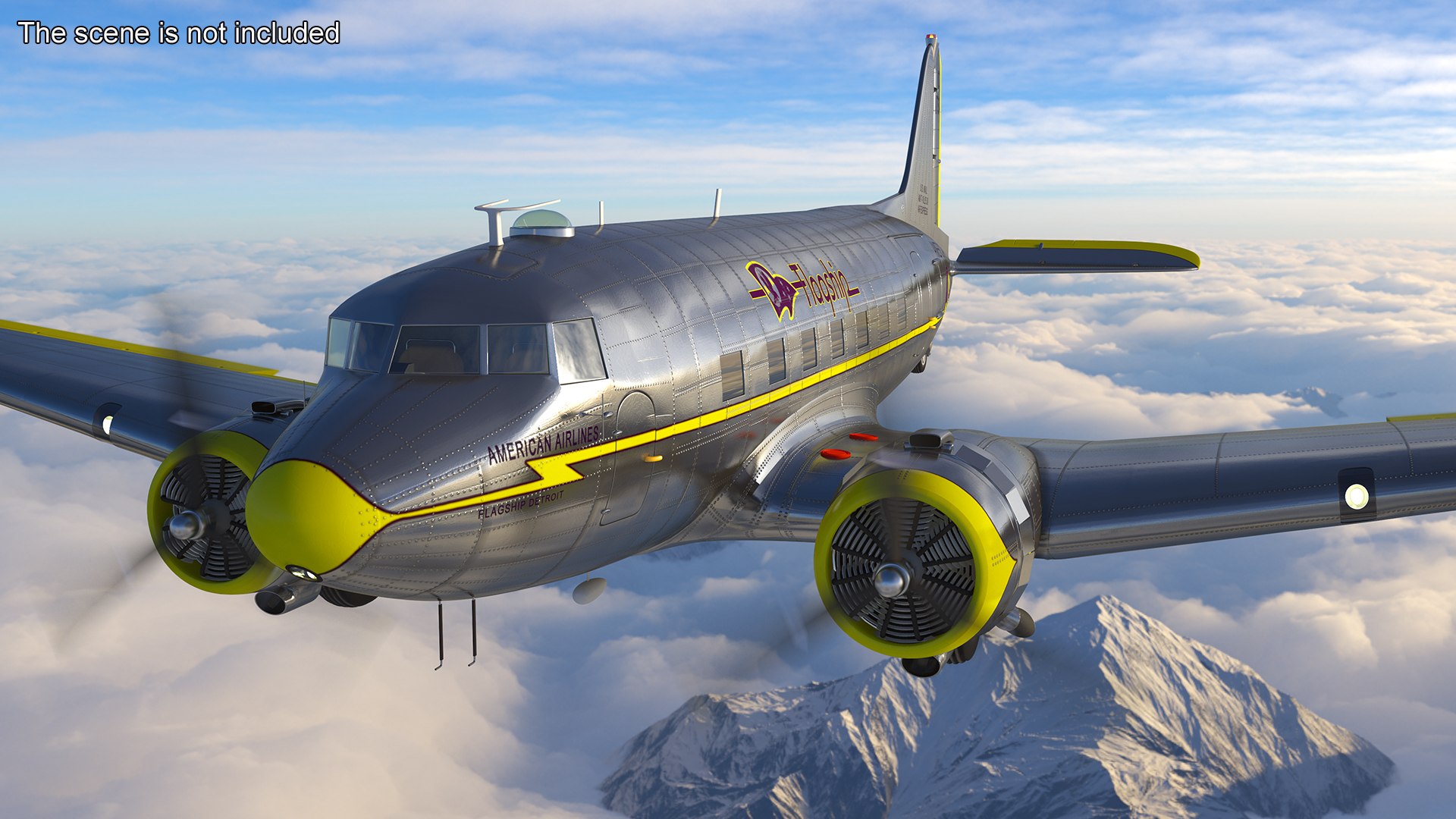 3D Vintage Propeller Aircraft Douglas DC-3 Rigged - TurboSquid 2217886