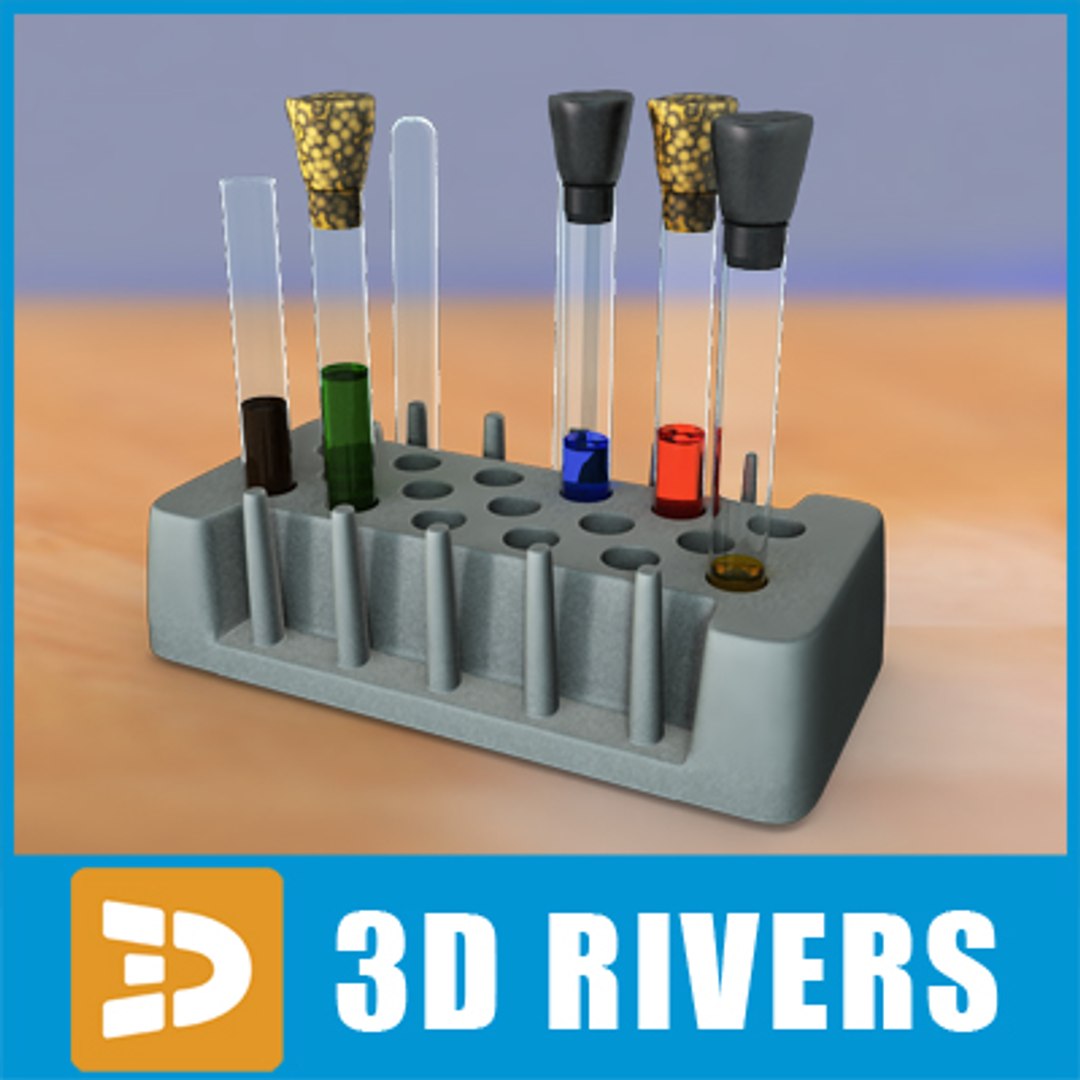 3d model laboratory flasks