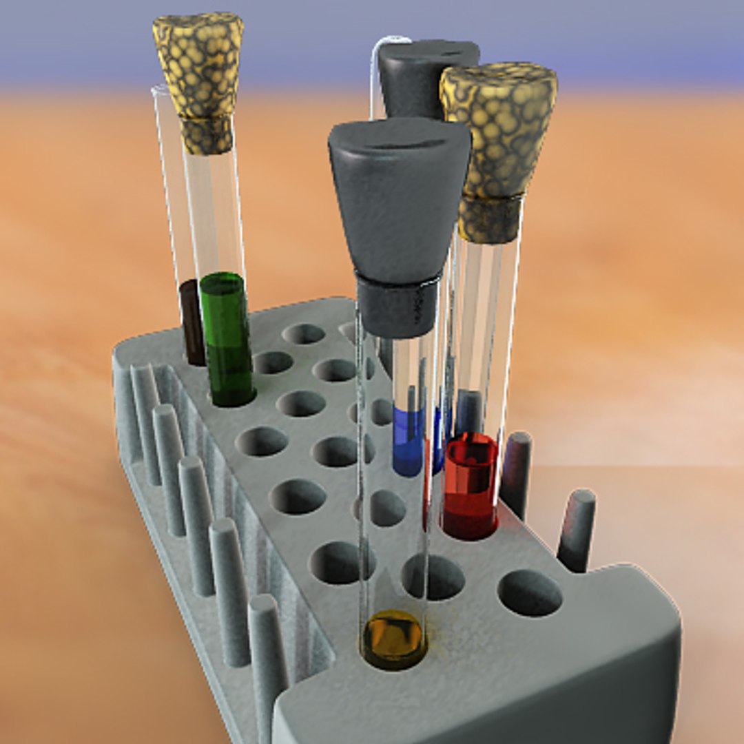 3d model laboratory flasks