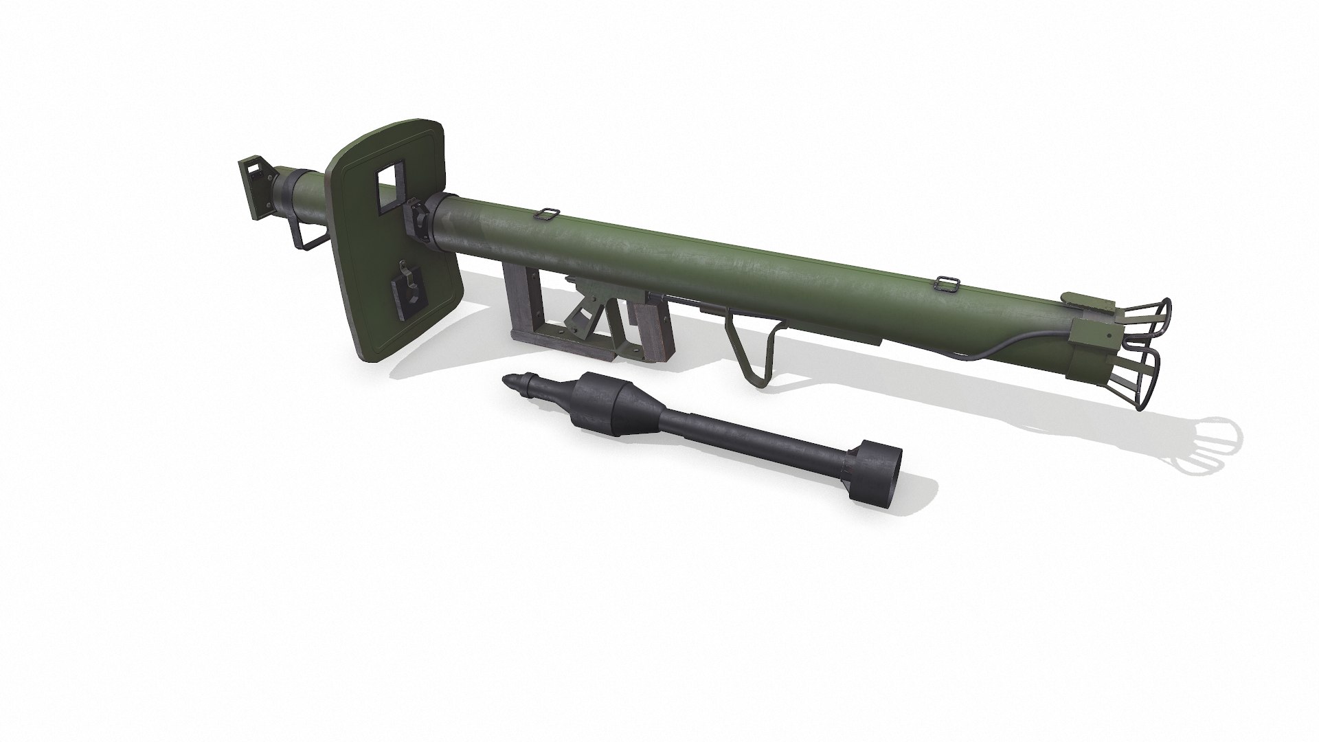 3D Model Panzerschreck Anti Tank Rocket Launcher Low-poly PBR ...