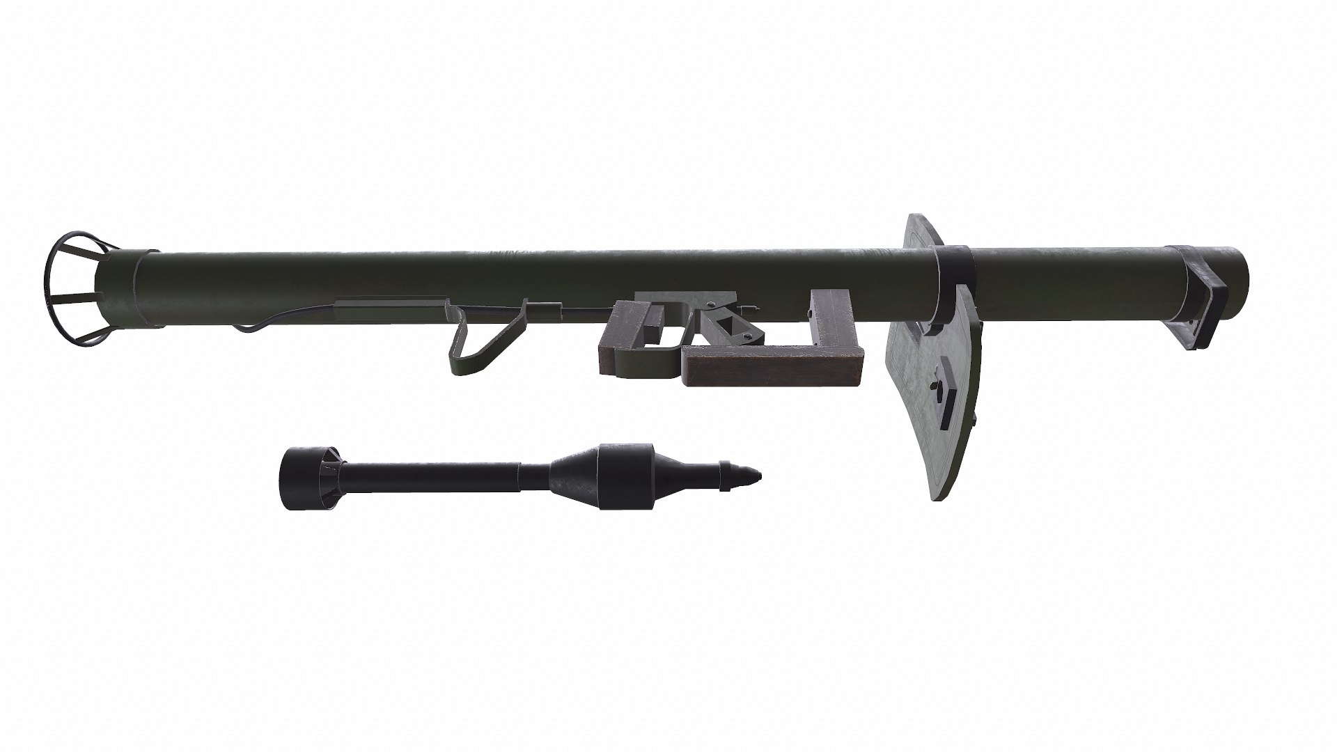 3D Model Panzerschreck Anti Tank Rocket Launcher Low-poly PBR ...