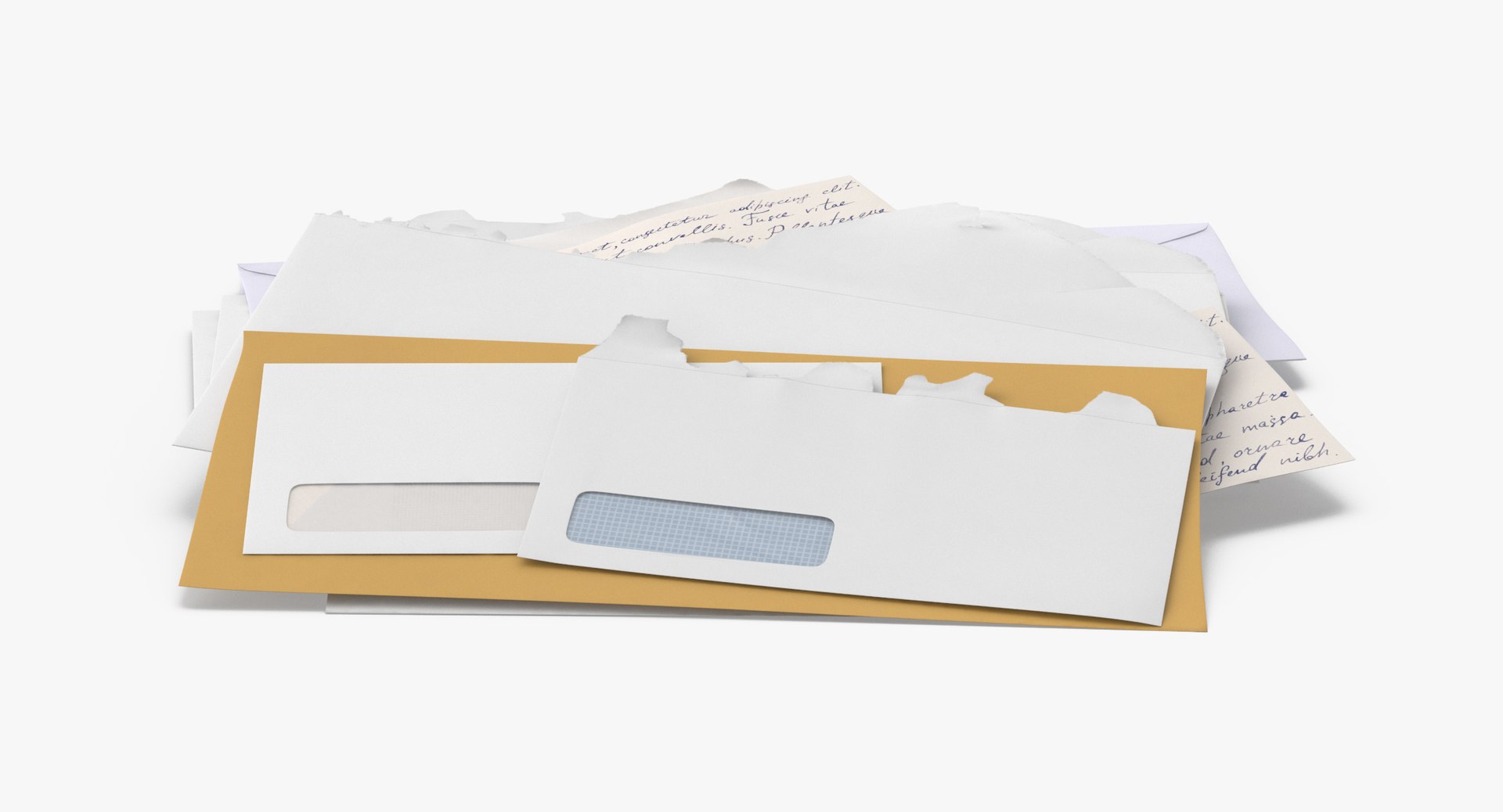 Opened Unopened Mail Pile 3D Model - TurboSquid 1156194