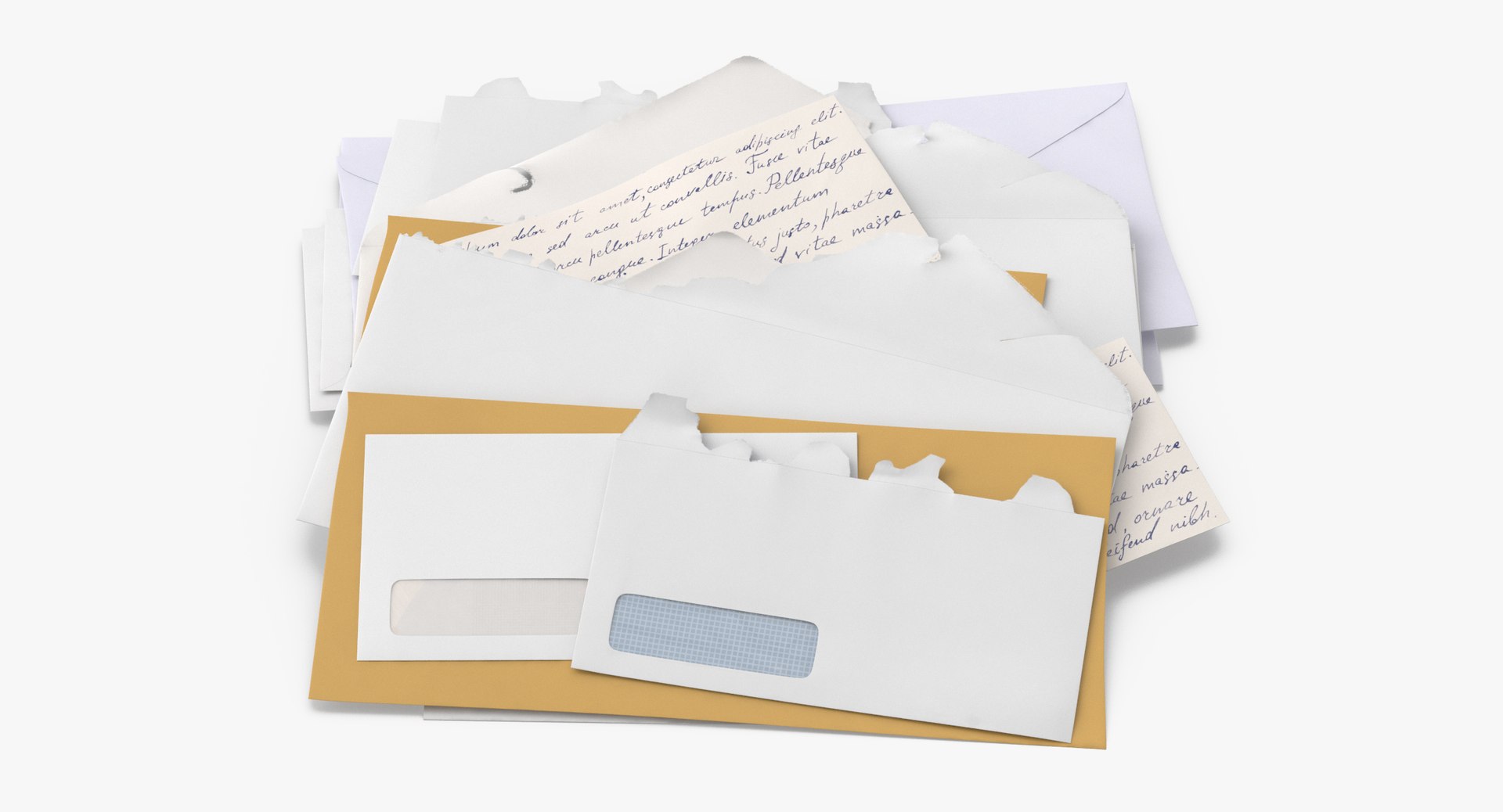 Opened Unopened Mail Pile 3D Model - TurboSquid 1156194