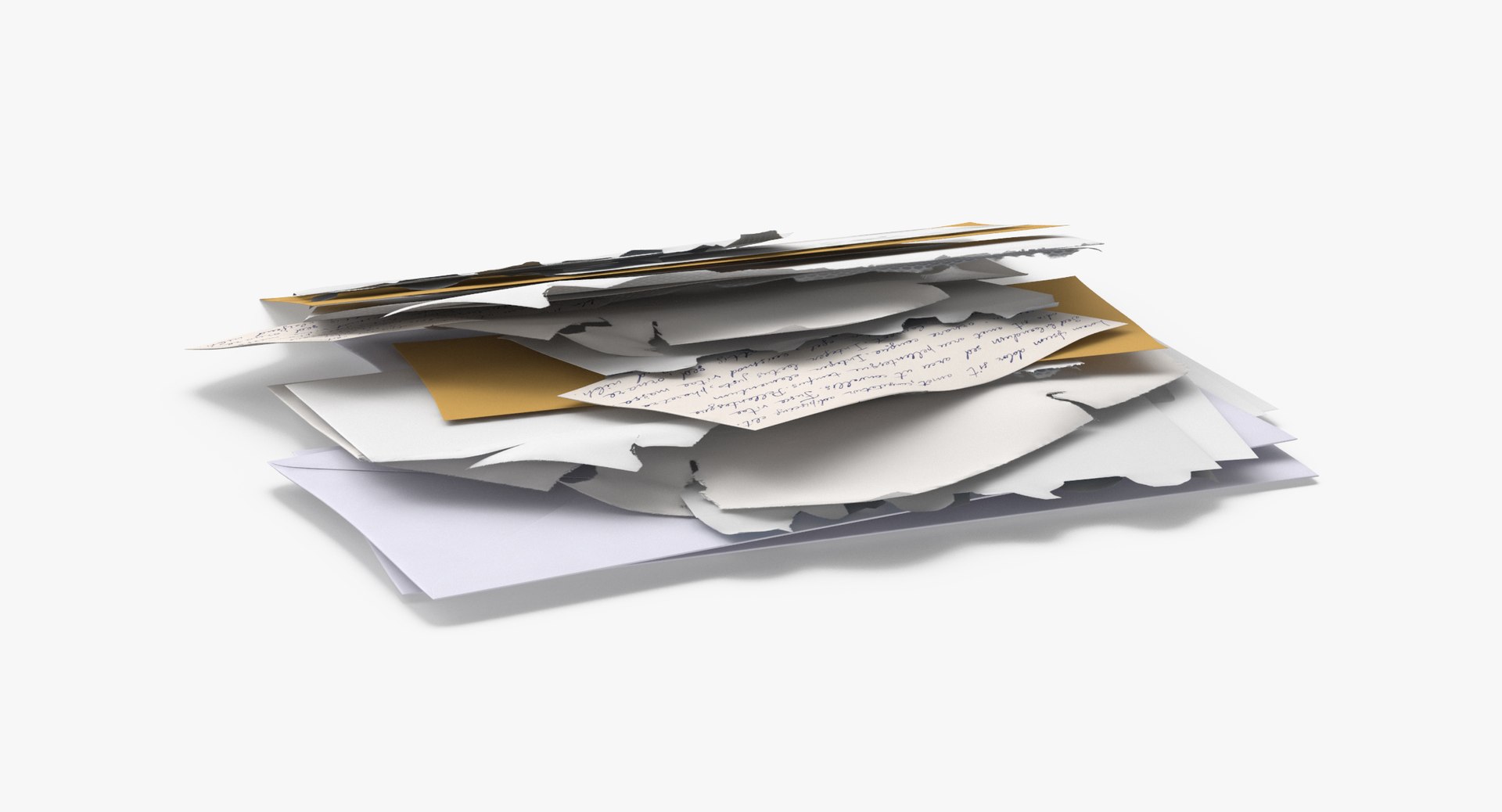 Opened Unopened Mail Pile 3D Model - TurboSquid 1156194